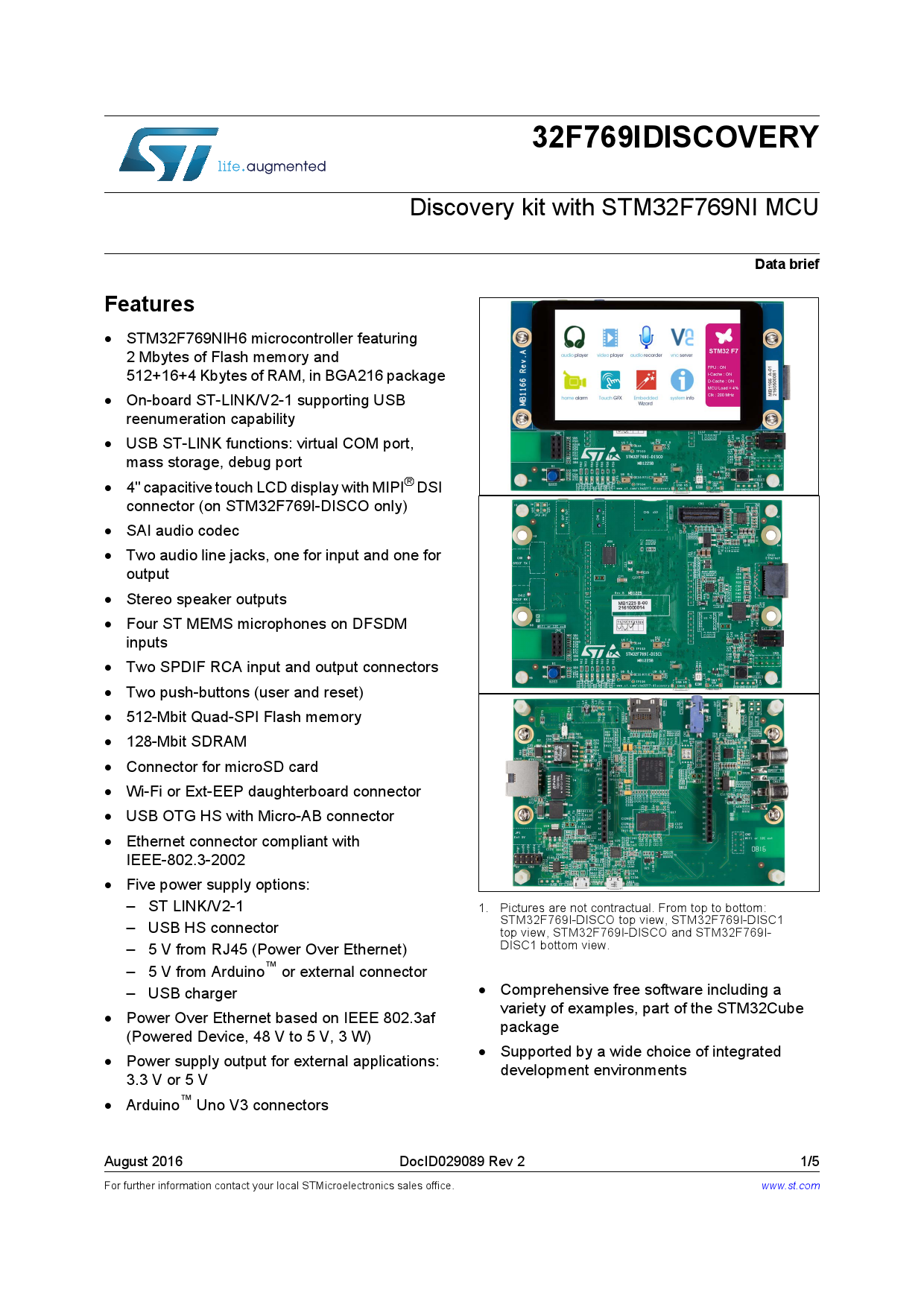 STM32F769I-DISCO_（ST(意法半导体)）STM32F769I-DISCO中文资料_价格_PDF手册-立创电子商城
