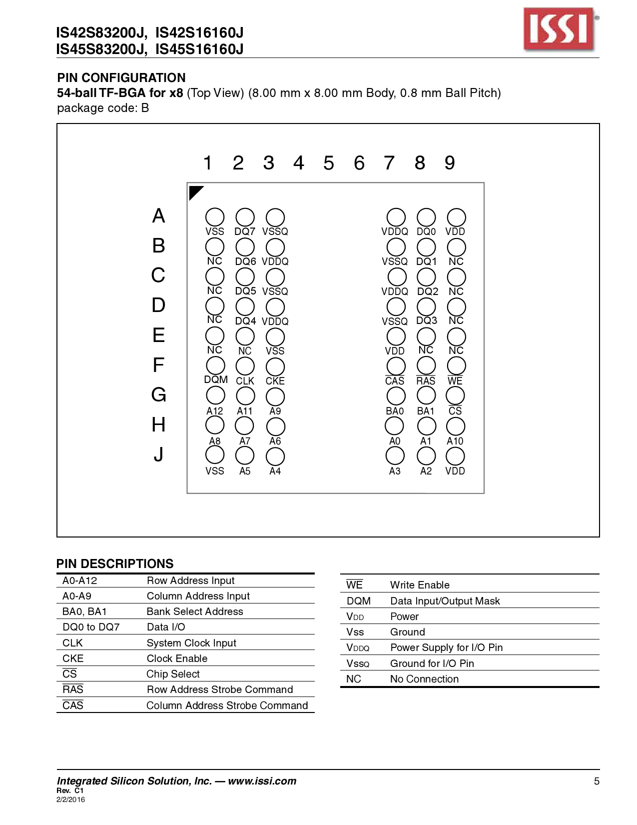 IS42S16160J-6TLI_（ISSI(美国芯成)）IS42S16160J-6TLI中文资料_价格_PDF手册-立创电子商城