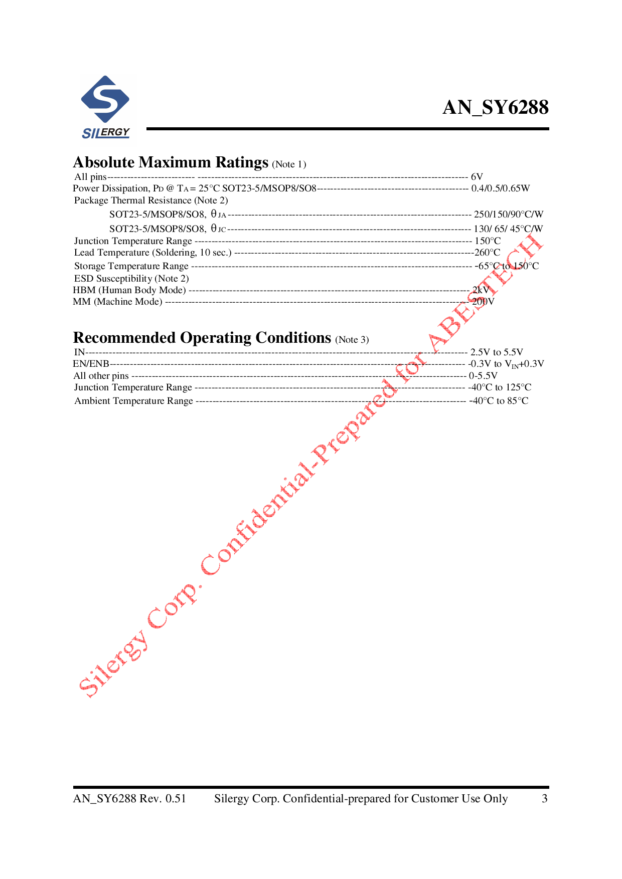 SY6288CAAC_（silergy(矽力杰)）SY6288CAAC中文资料_价格_PDF手册-立创电子商城