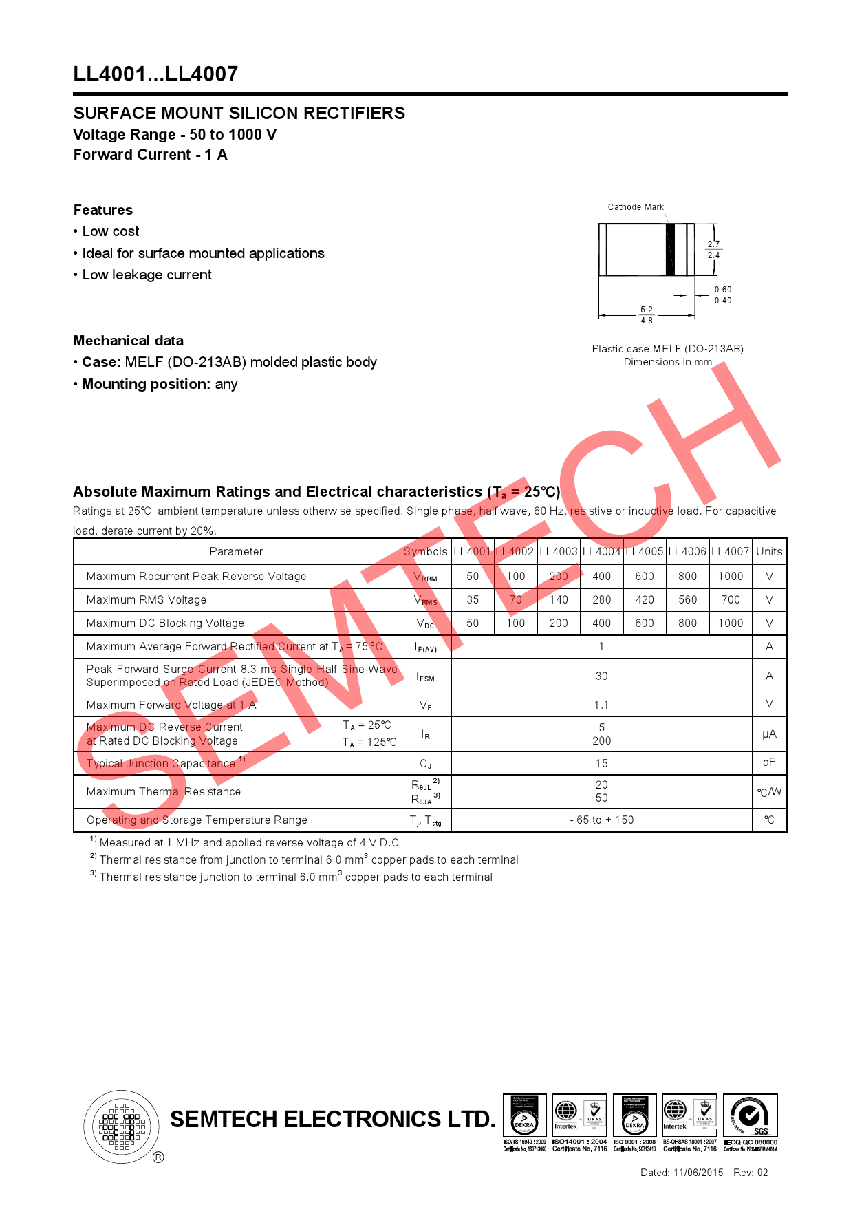 LL4007_（ST(先科)）LL4007中文资料_价格_PDF手册-立创电子商城