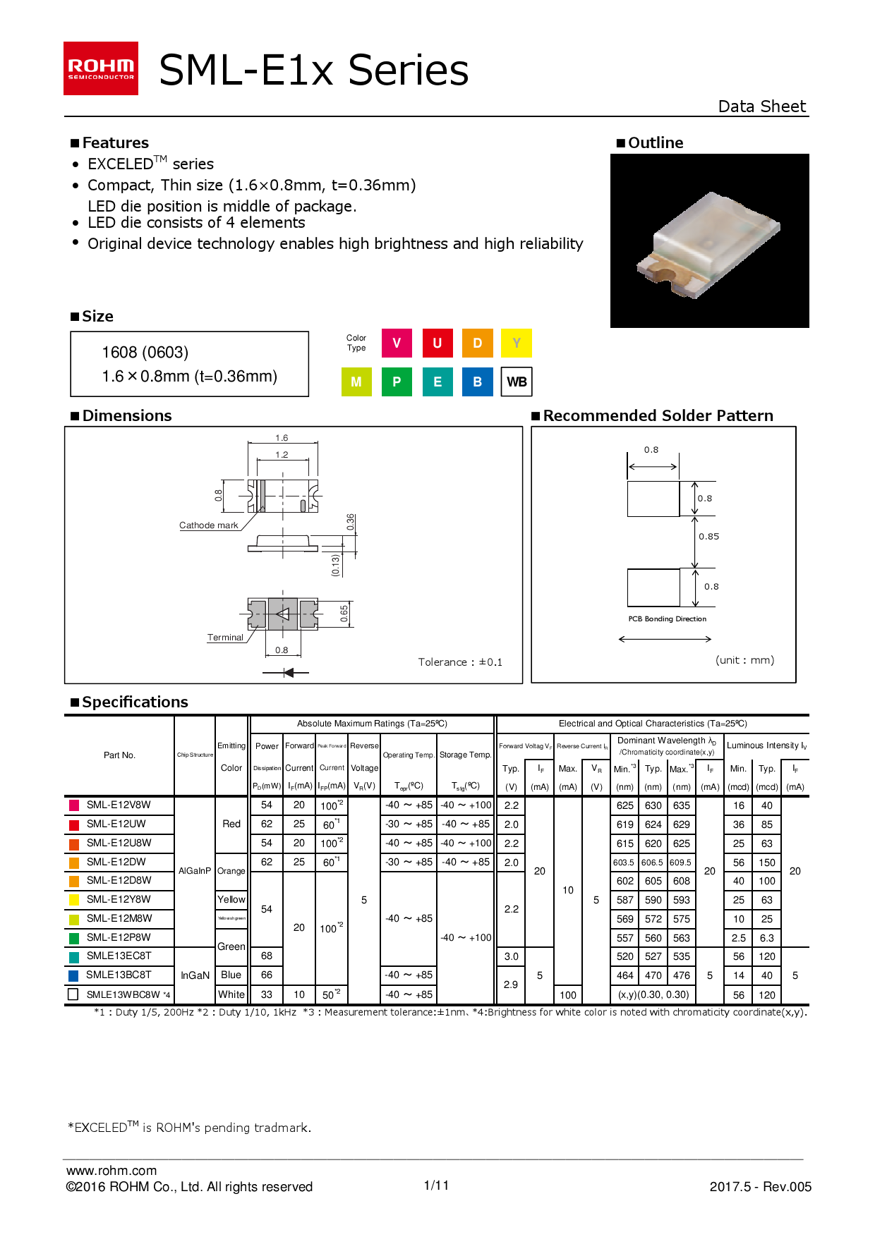 SML-E12P8WT86_（ROHM(罗姆)）SML-E12P8WT86中文资料_价格_PDF手册-立创电子商城