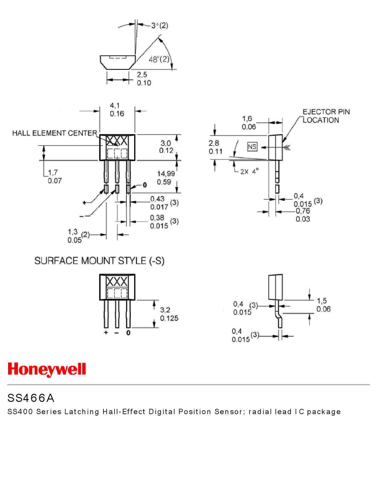 SS466A_（Honeywell(霍尼韦尔)）SS466A中文资料_价格_PDF手册-立创电子商城