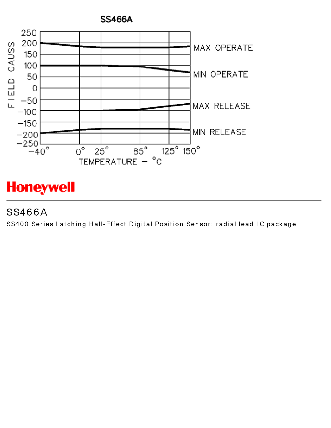 SS466A_（Honeywell(霍尼韦尔)）SS466A中文资料_价格_PDF手册-立创电子商城