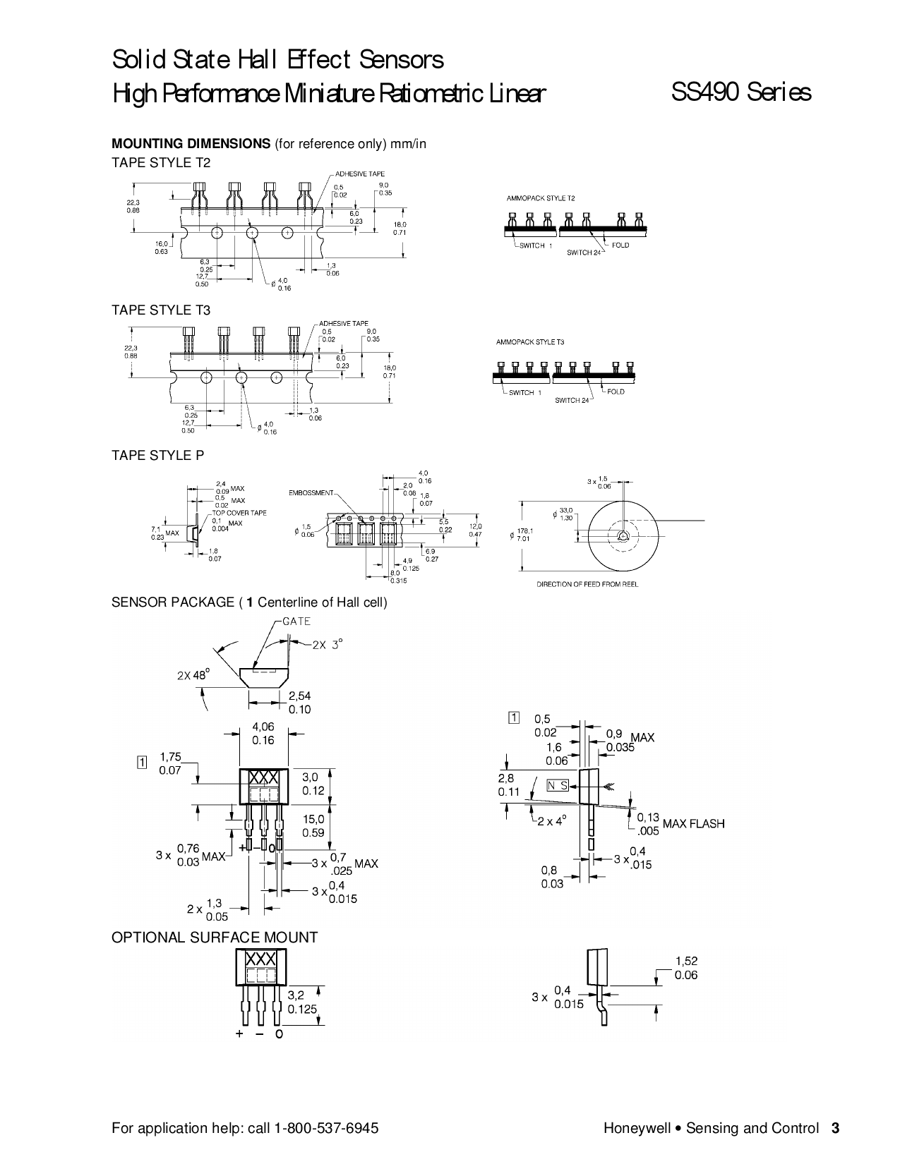 SS495A_（Honeywell(霍尼韦尔)）SS495A中文资料_价格_PDF手册-立创电子商城