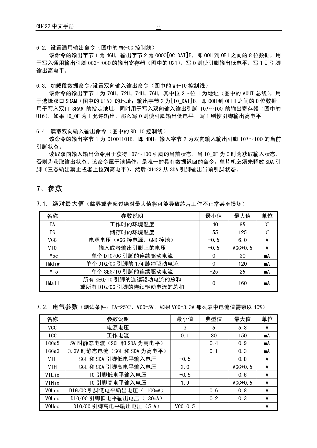 CH422G_（WCH(南京沁恒)）CH422G中文资料_价格_PDF手册-立创电子商城