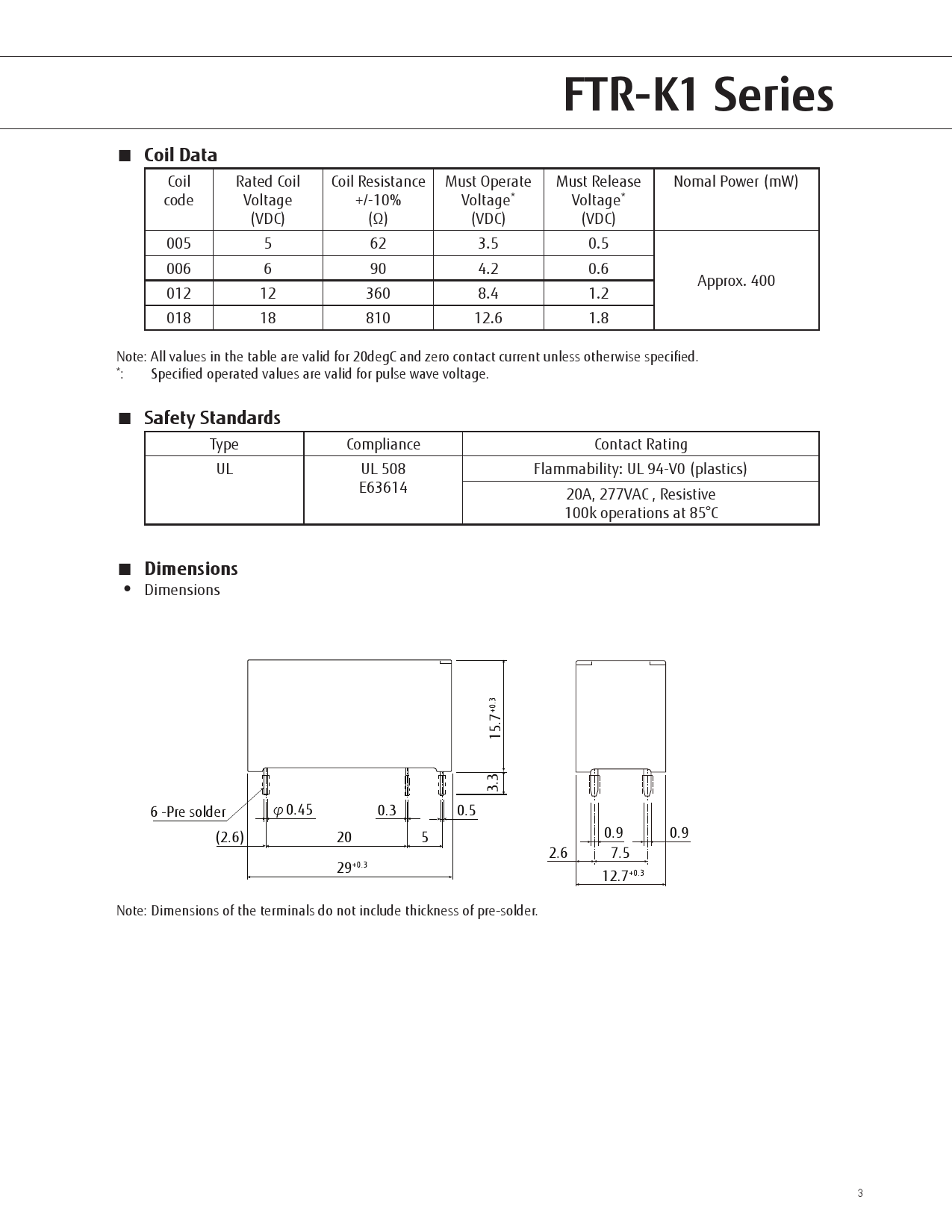 FTR-K1AK024T_（FUJITSU(富士通)）FTR-K1AK024T中文资料_价格_PDF手册-立创电子商城