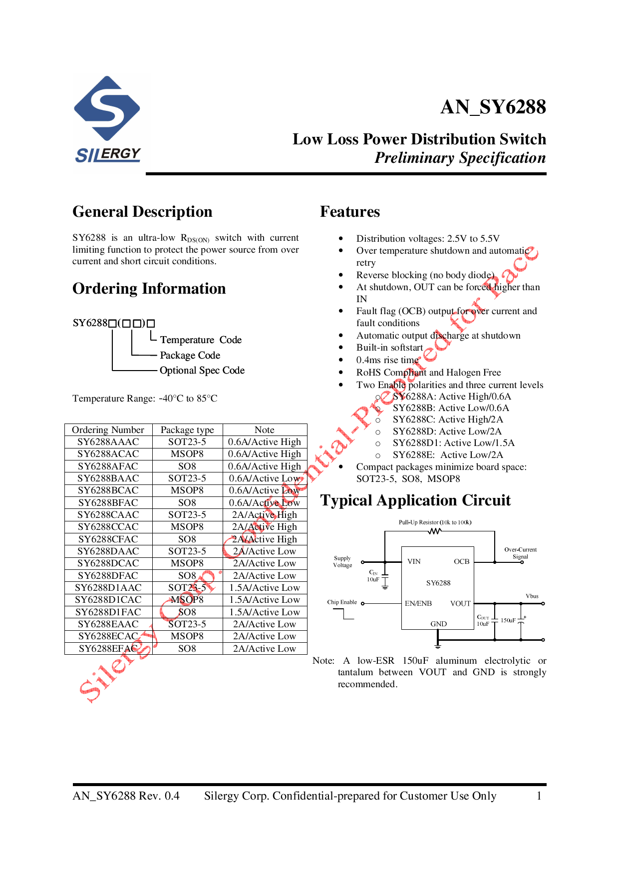 SY6288DAAC_（silergy(矽力杰)）SY6288DAAC中文资料_价格_PDF手册-立创电子商城