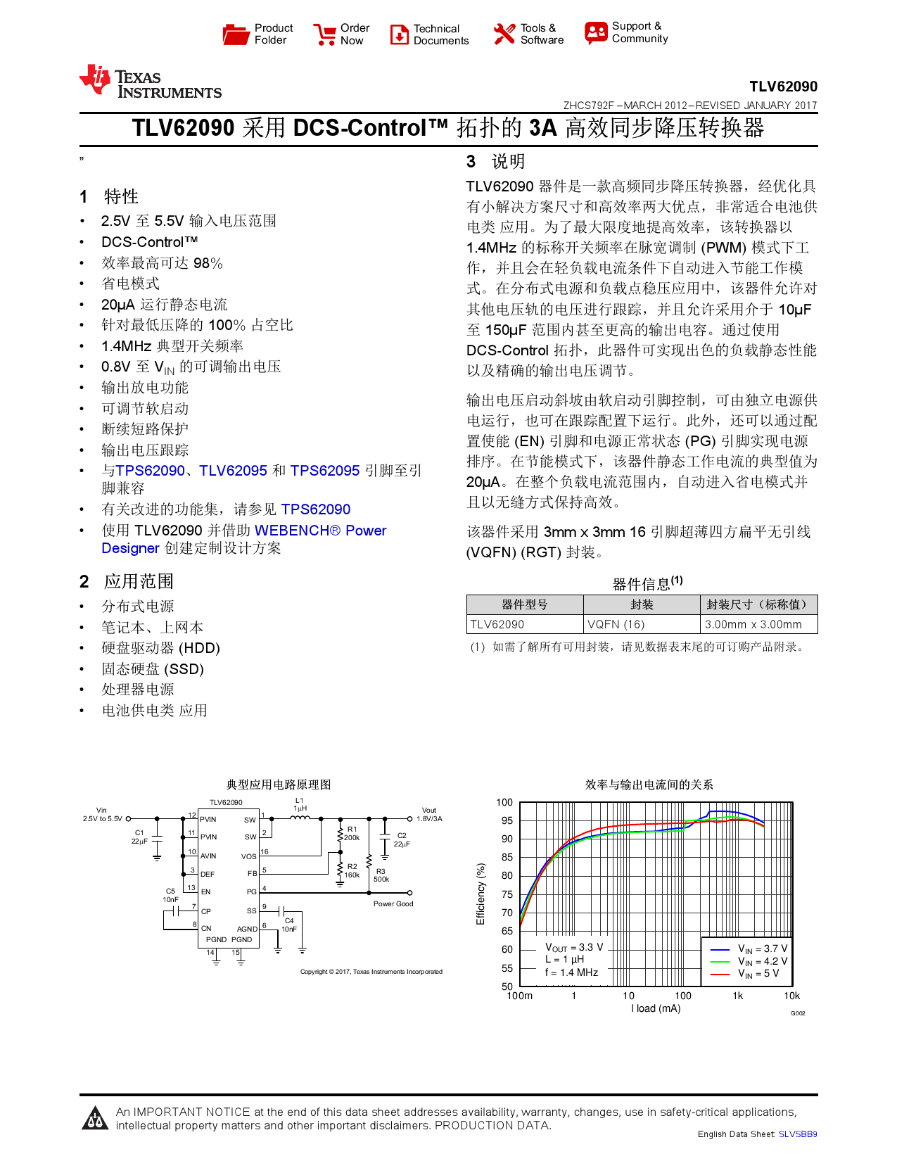 TLV62090RGTR_（TI(德州仪器)）TLV62090RGTR中文资料_价格_PDF手册-立创电子商城
