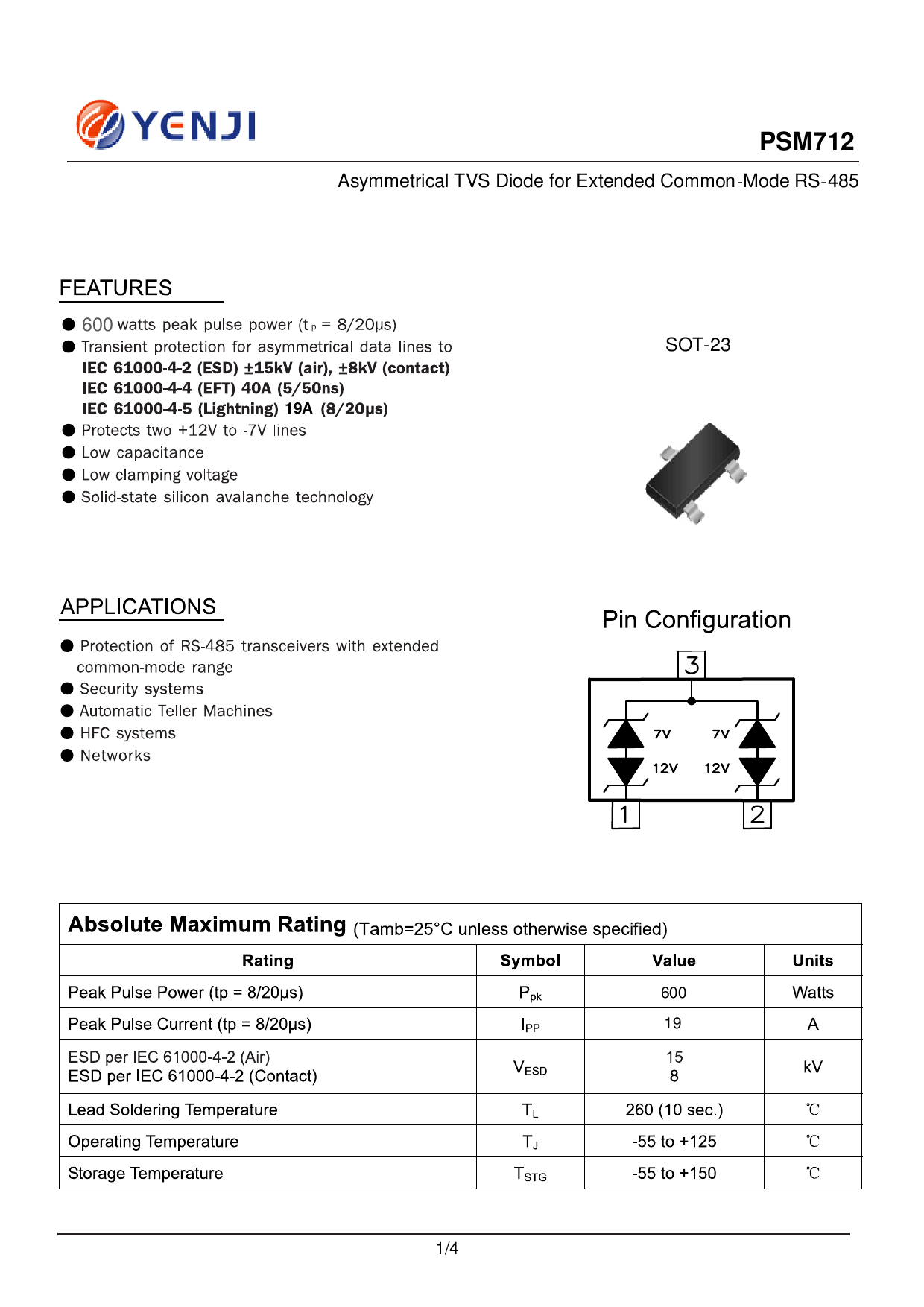 PSM712_（台湾元基）PSM712中文资料_价格_PDF手册-立创电子商城