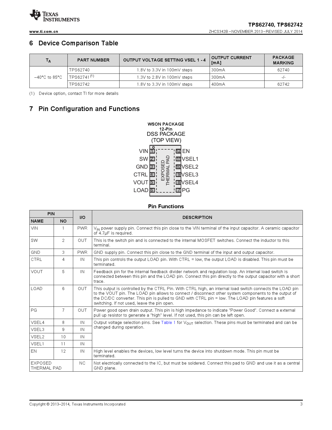 TPS62740DSSR_（TI(德州仪器)）TPS62740DSSR中文资料_价格_PDF手册-立创电子商城