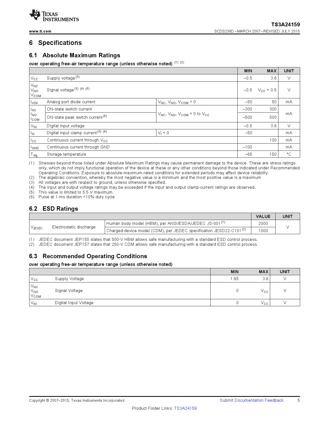TS3A24159DGSR_（TI(德州仪器)）TS3A24159DGSR中文资料_价格_PDF手册-立创电子商城