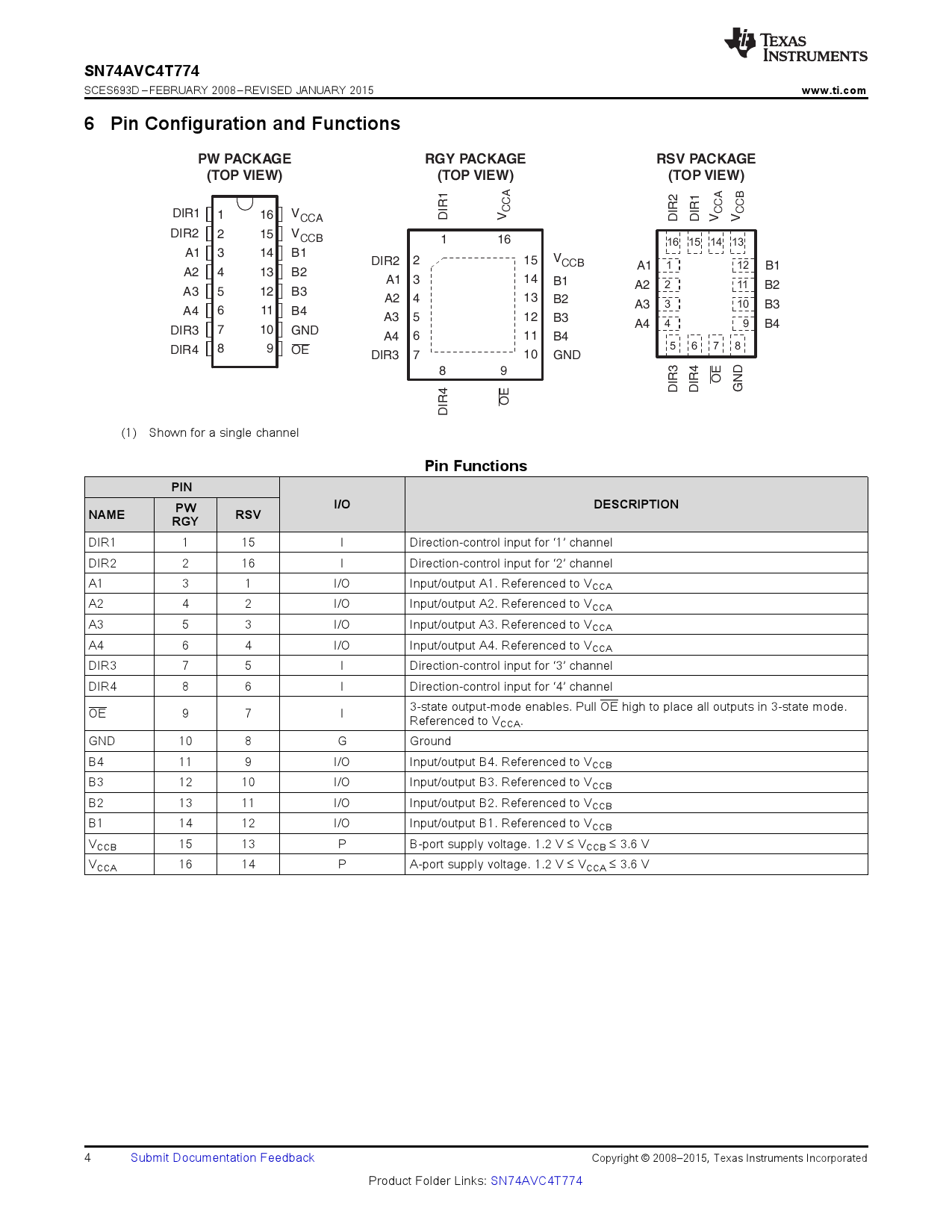 SN74AVC4T774PWR_（TI(德州仪器)）SN74AVC4T774PWR中文资料_价格_PDF手册-立创电子商城