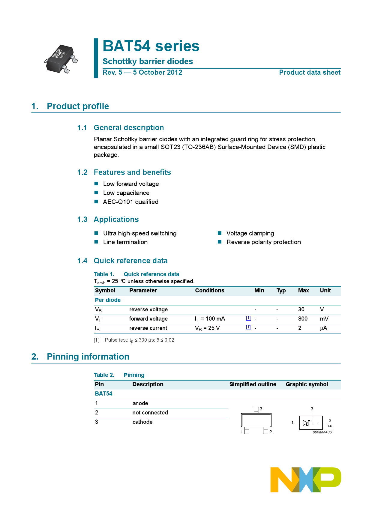 BAT54S,215_（Nexperia(安世)）BAT54S,215中文资料_价格_PDF手册-立创电子商城