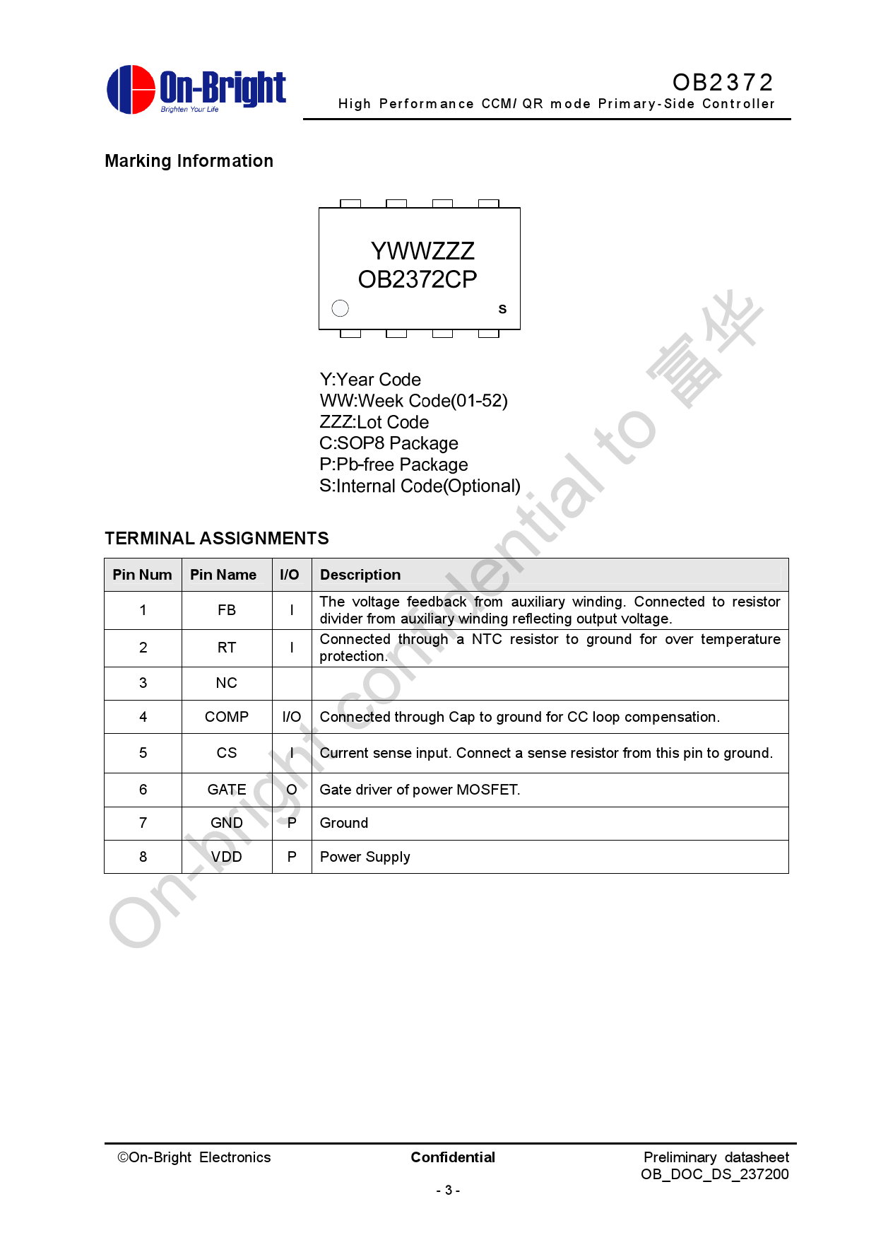OB2372CPA_（OB(昂宝)）OB2372CPA中文资料_价格_PDF手册-立创电子商城