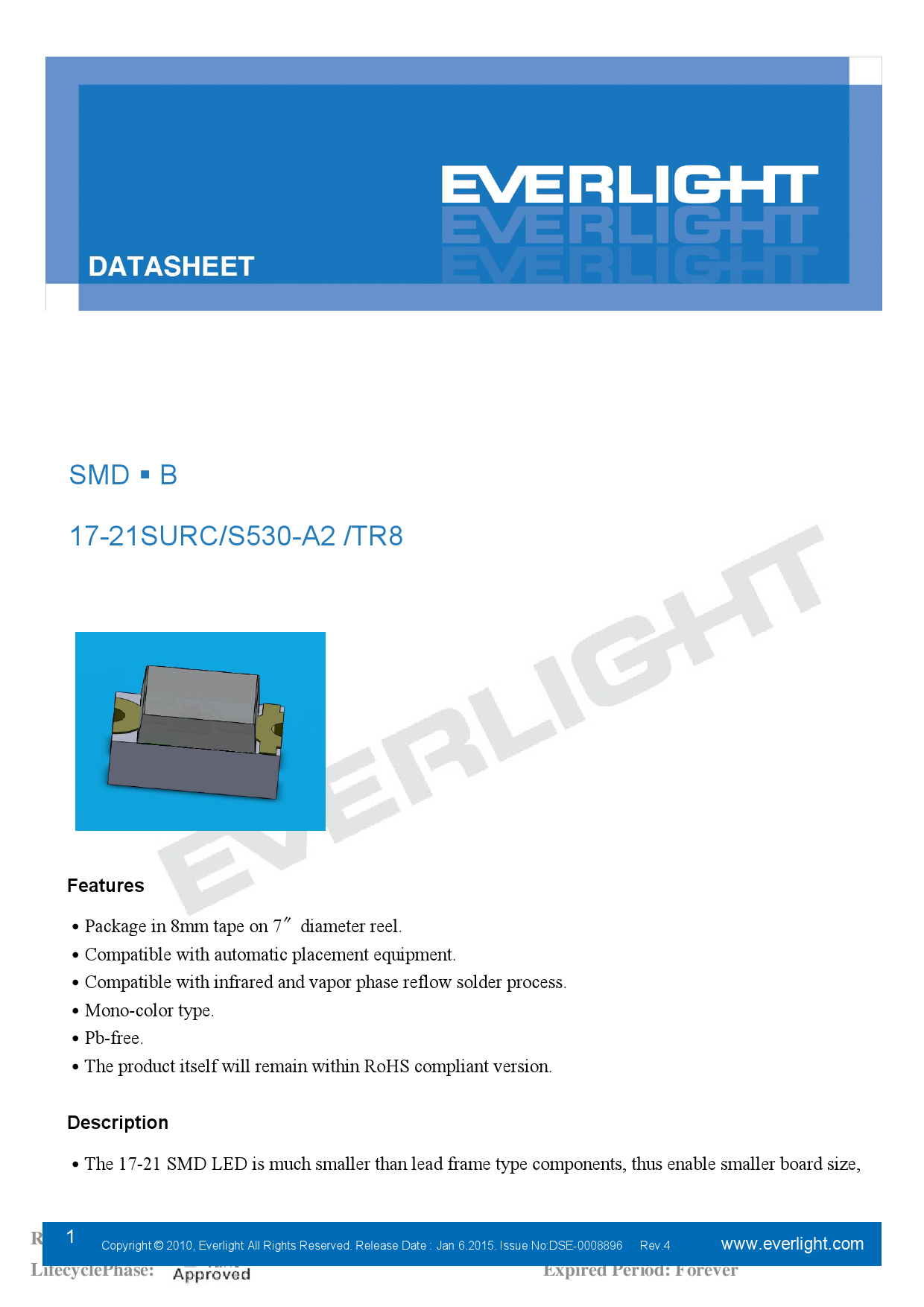 17-21SURC/S530-A2/TR8_（EVERLIGHT(亿光)）17-21SURC/S530-A2/TR8中文资料_价格_PDF手册-立创电子商城