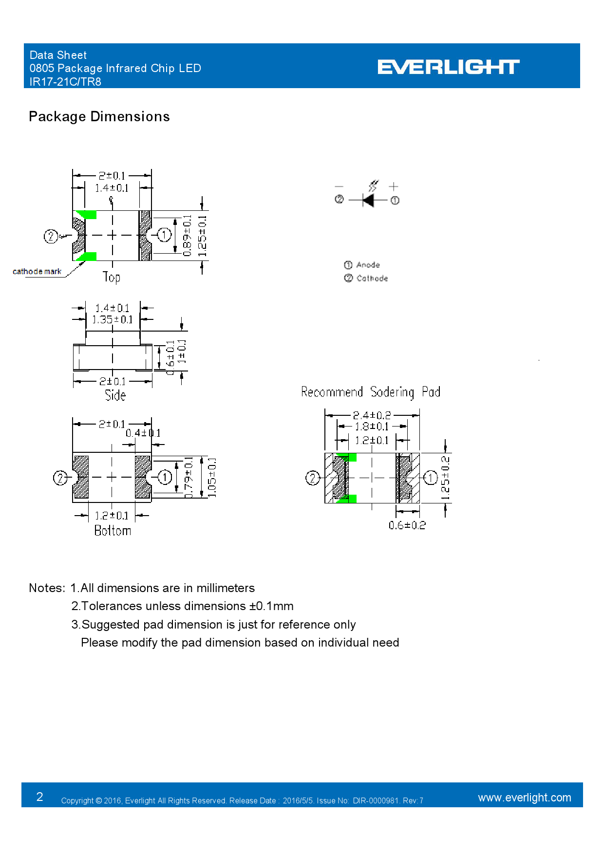IR17-21C/TR8_（EVERLIGHT(亿光)）IR17-21C/TR8中文资料_价格_PDF手册-立创电子商城