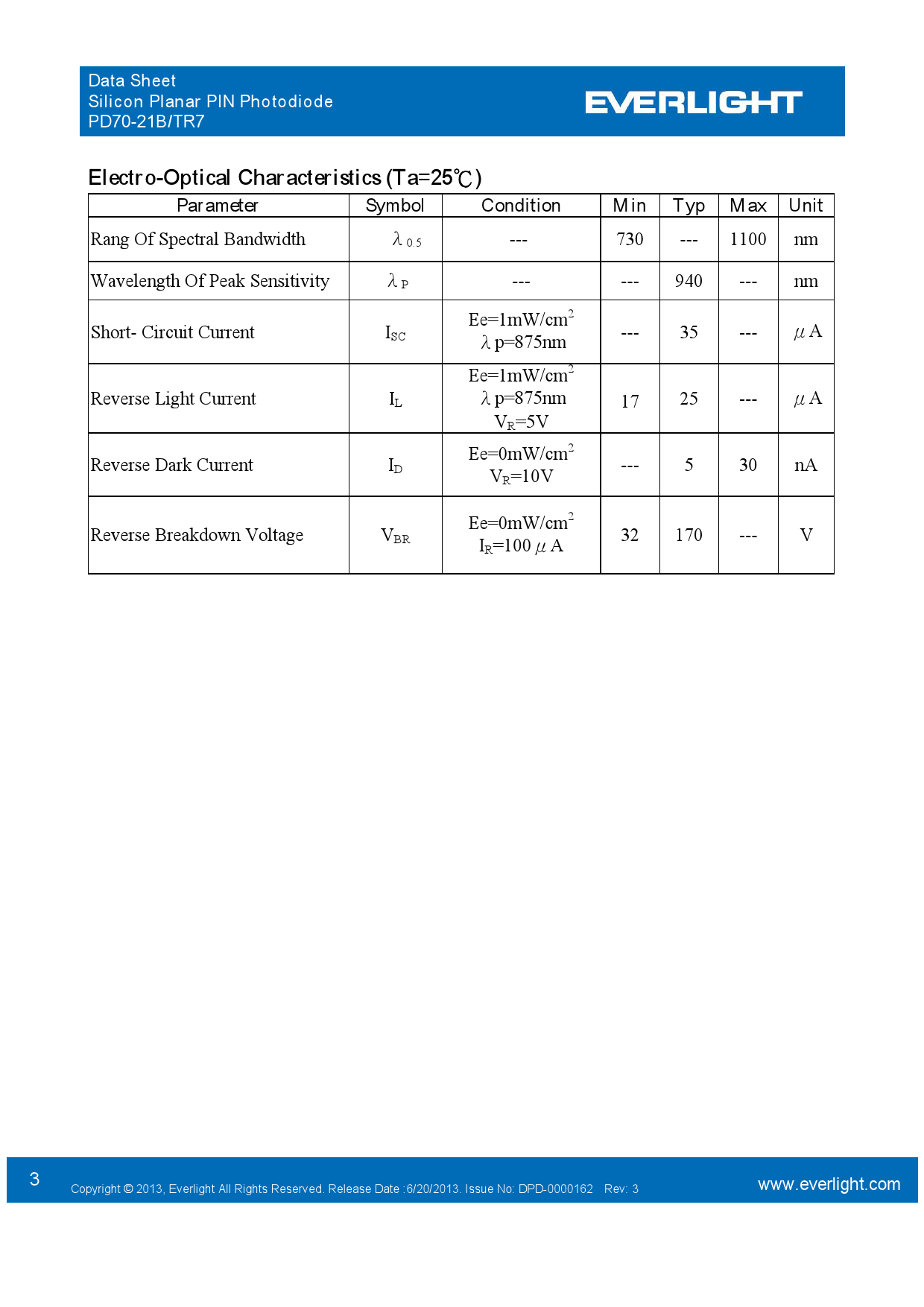 PD70-01B/TR7_（EVERLIGHT(亿光)）PD70-01B/TR7中文资料_价格_PDF手册-立创电子商城