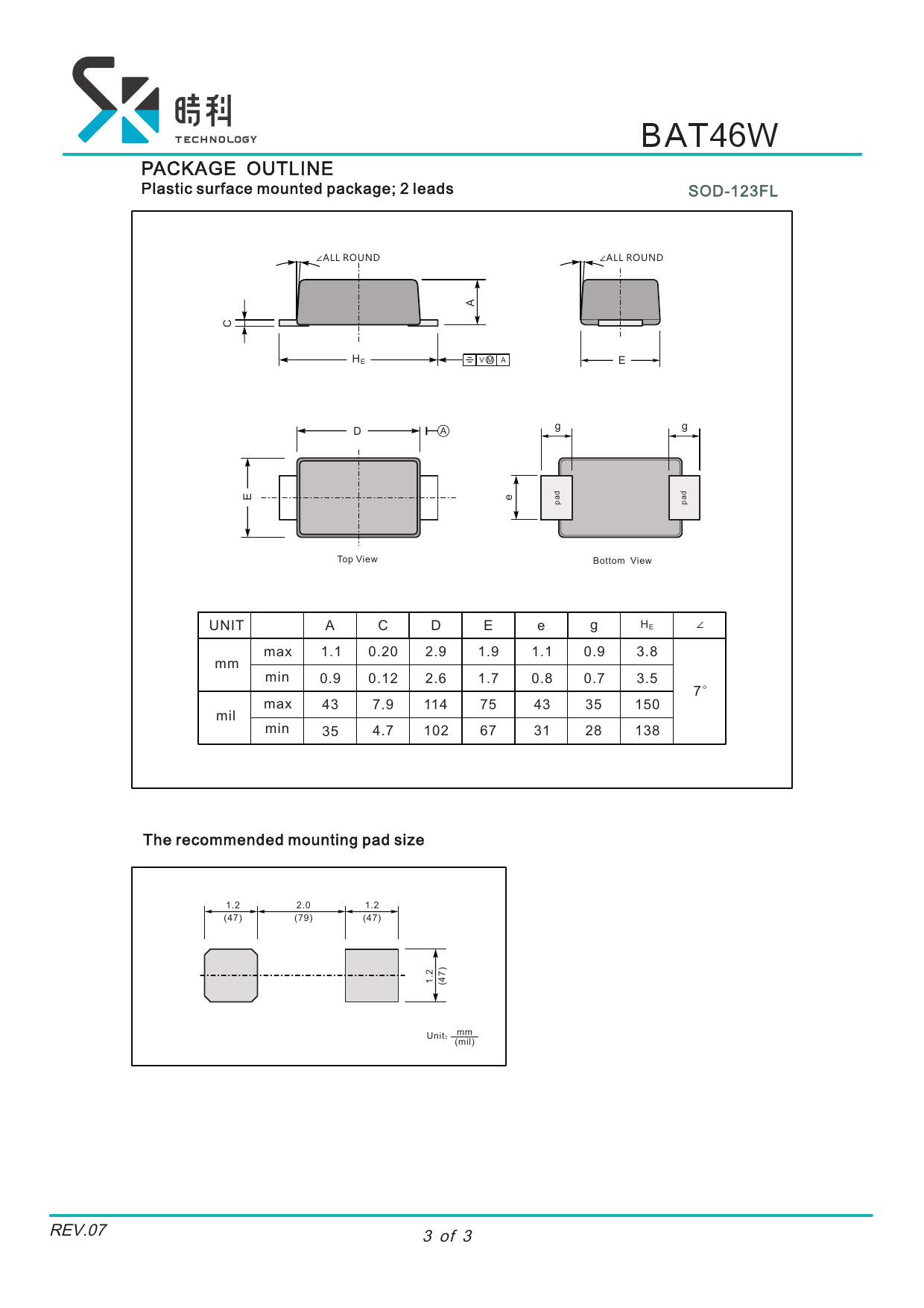 BAT46W_（SHIKUES(时科)）BAT46W中文资料_价格_PDF手册-立创电子商城
