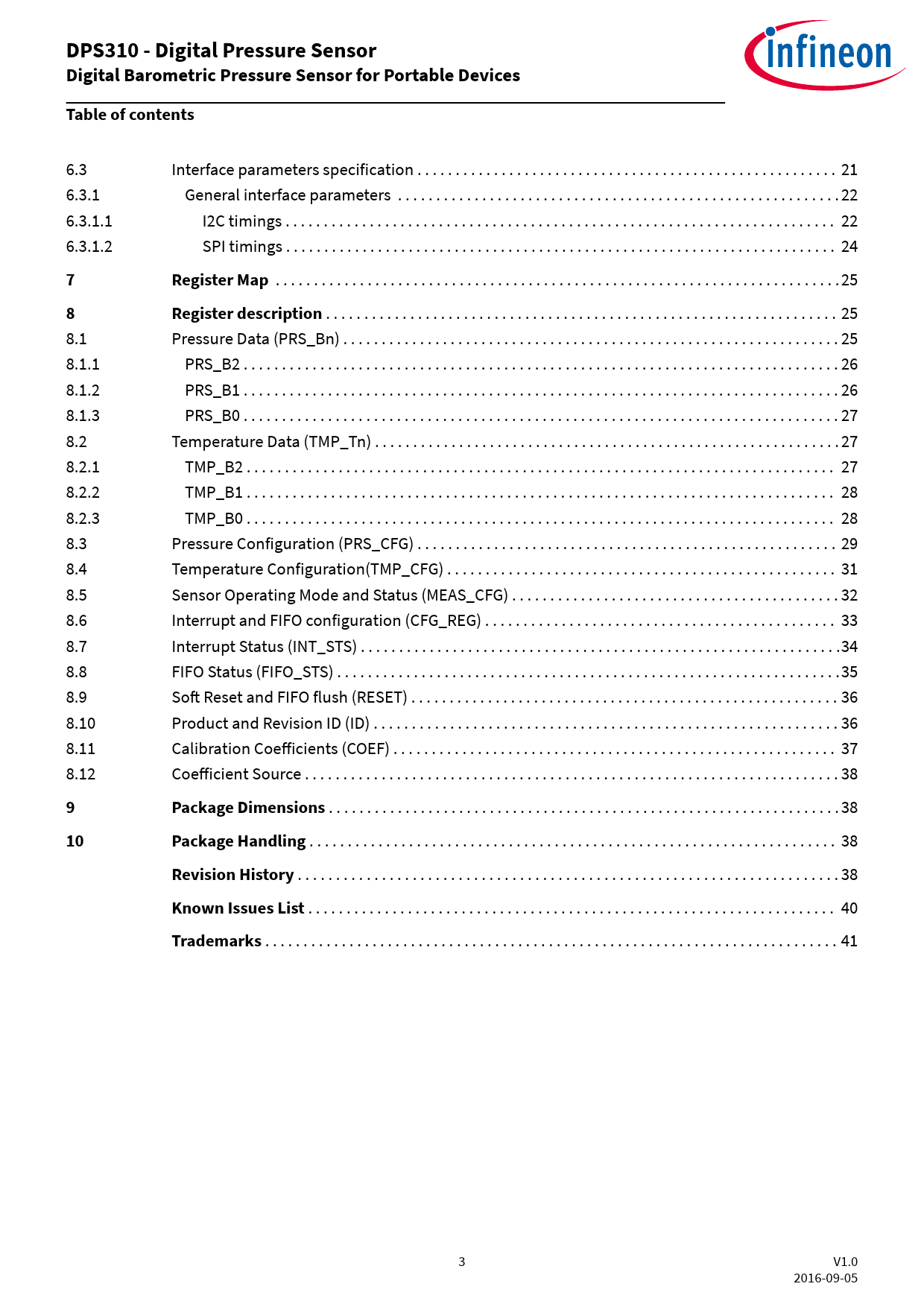 DPS310XTSA1_（Infineon(英飞凌)）DPS310XTSA1中文资料_价格_PDF手册-立创电子商城