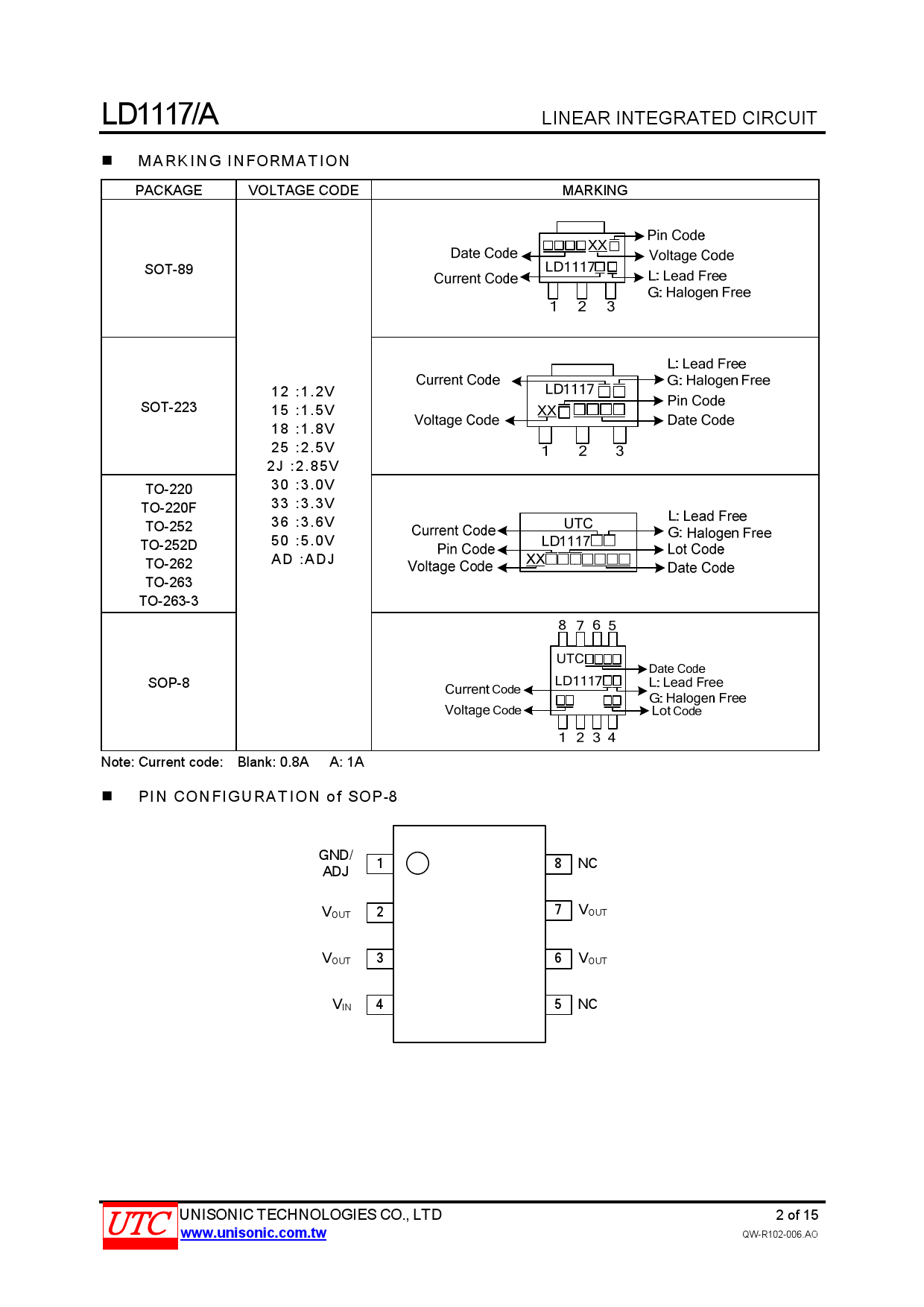 LD1117AG-33-AA3-A-R_（UTC(友顺)）LD1117AG-33-AA3-A-R中文资料_价格_PDF手册-立创电子商城