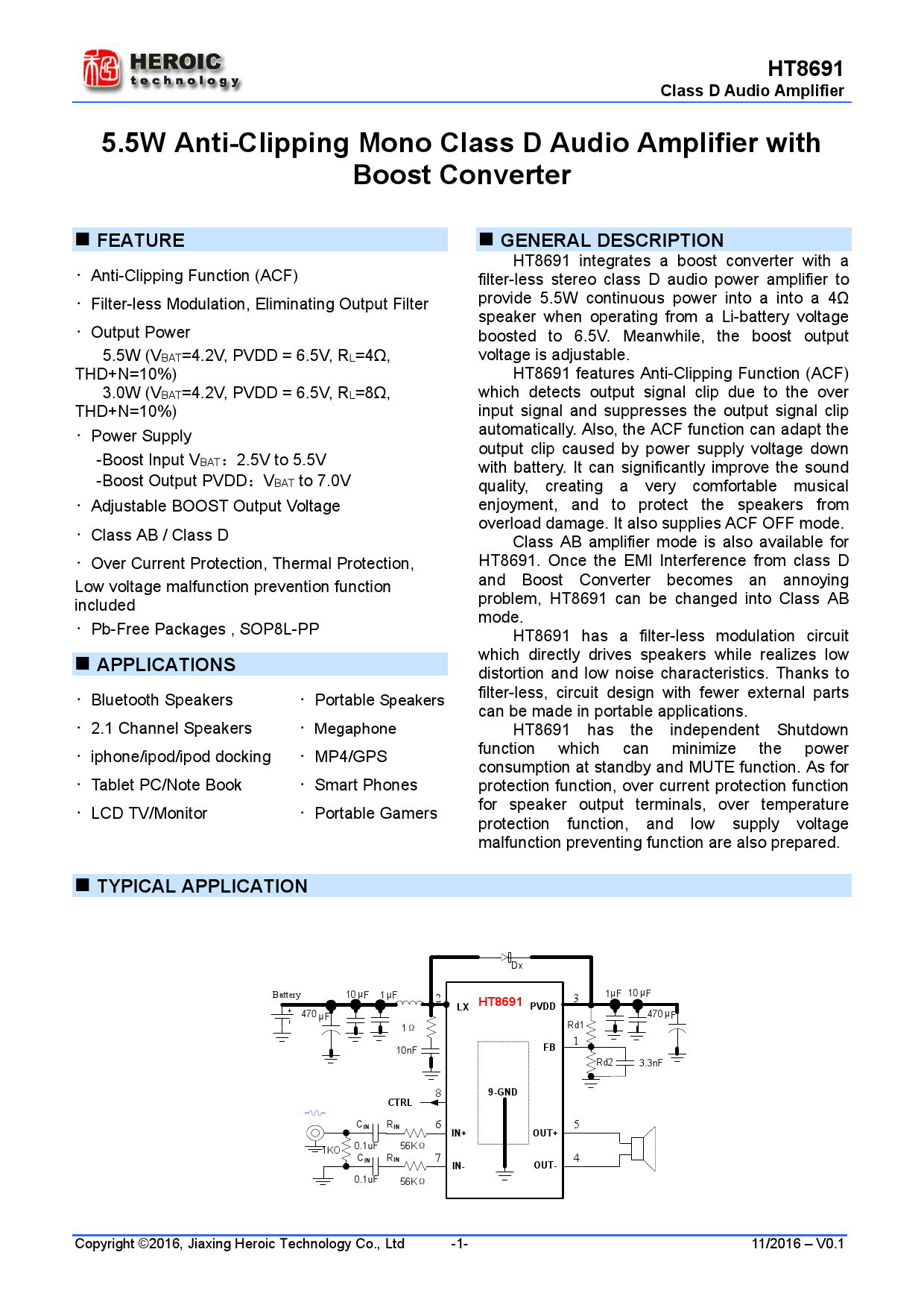 HT8691_（嘉兴禾润）HT8691中文资料_价格_PDF手册-立创电子商城