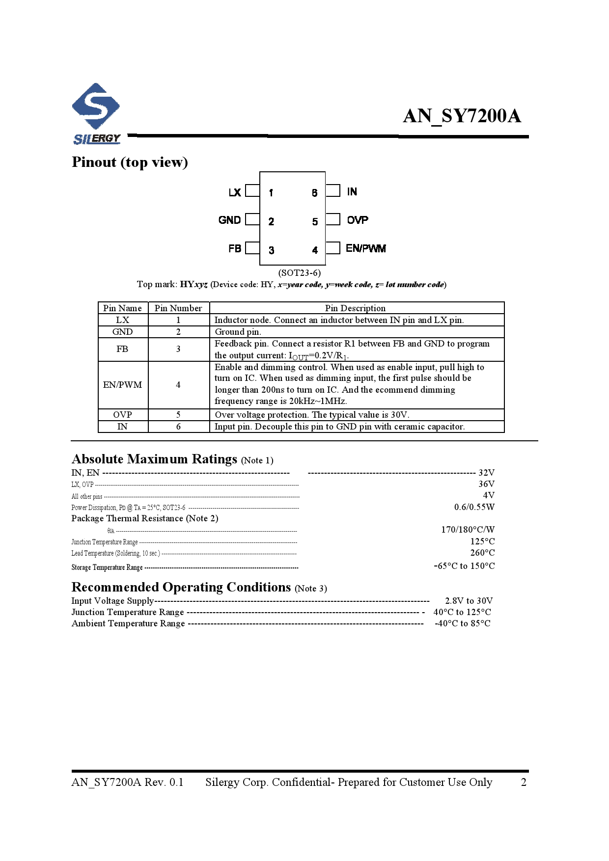 SY7200AABC_（silergy(矽力杰)）SY7200AABC中文资料_价格_PDF手册-立创电子商城
