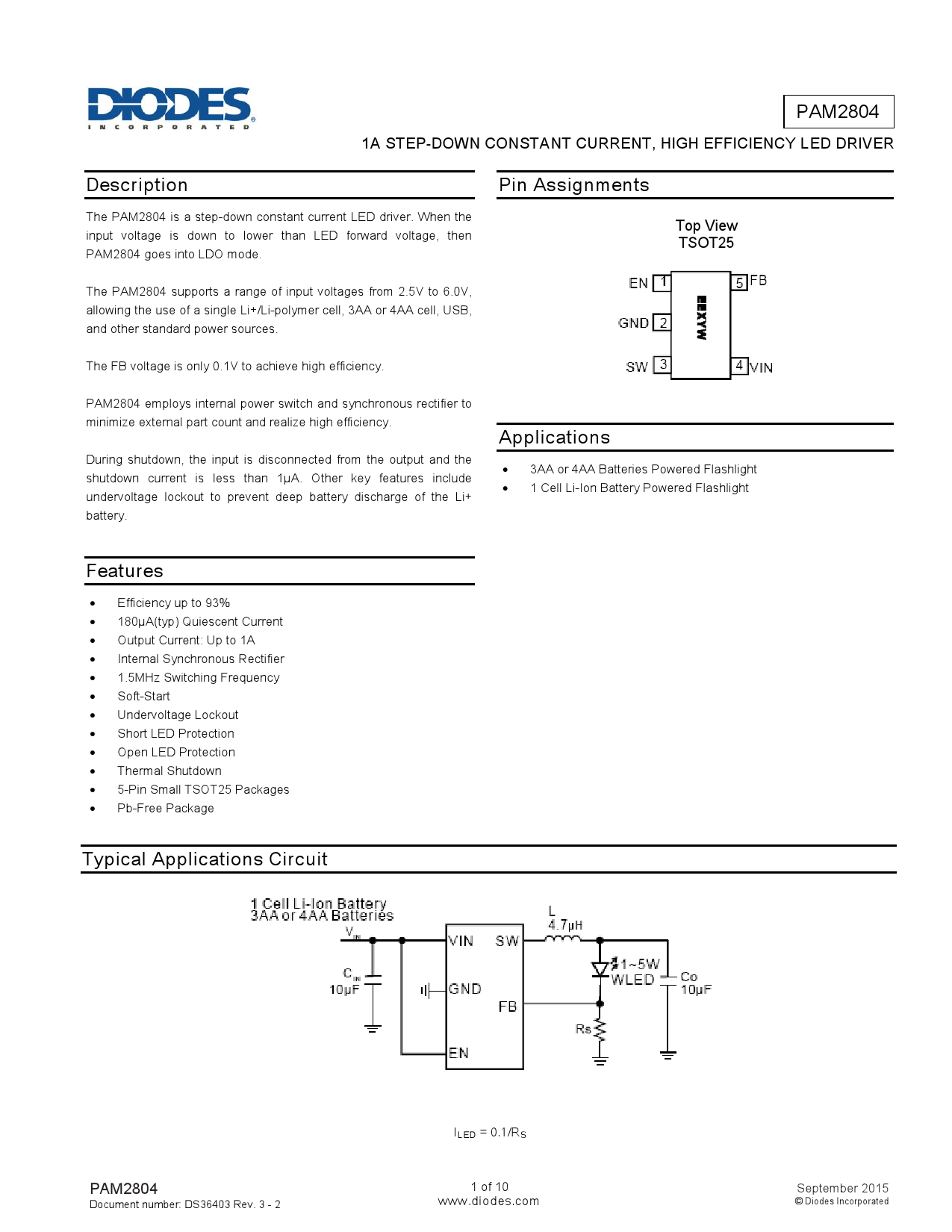 PAM2804AAB010_（DIODES(美台)）PAM2804AAB010中文资料_价格_PDF手册-立创电子商城