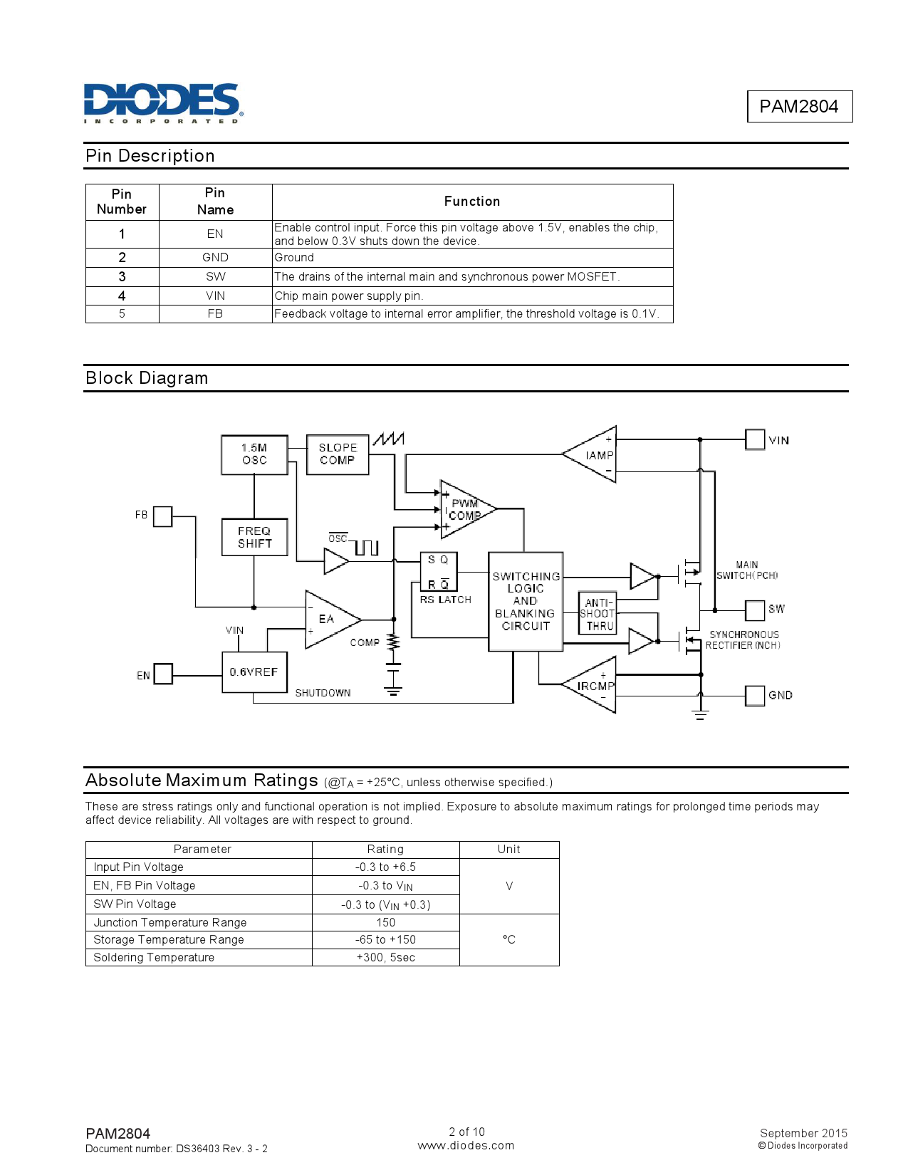 PAM2804AAB010_（DIODES(美台)）PAM2804AAB010中文资料_价格_PDF手册-立创电子商城