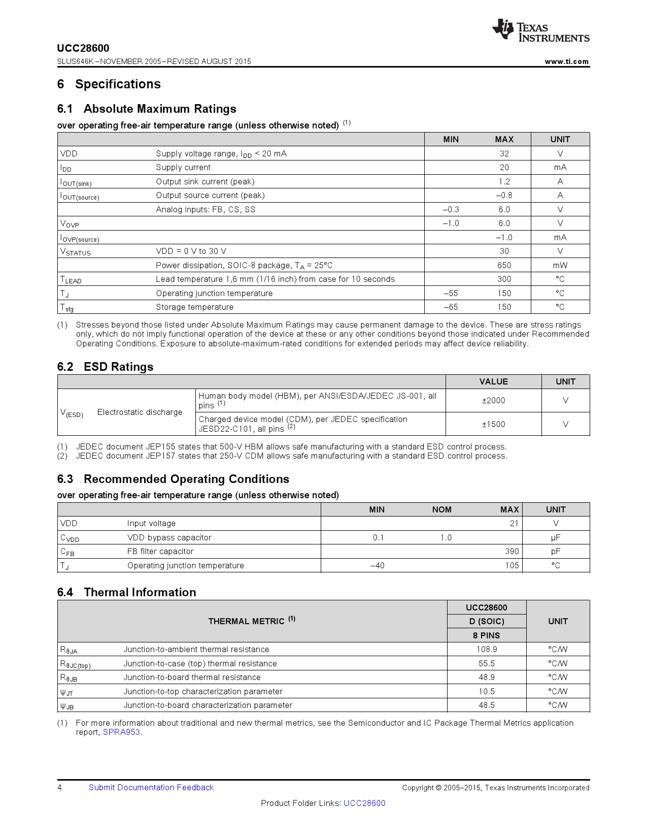 UCC28600DR_（TI(德州仪器)）UCC28600DR中文资料_价格_PDF手册-立创电子商城