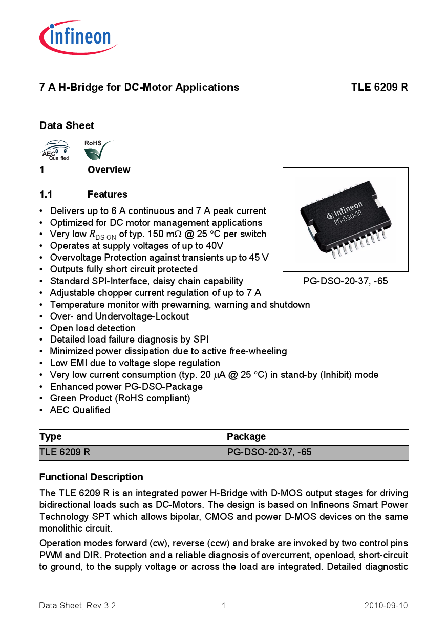 TLE6209R_（Infineon(英飞凌)）TLE6209R中文资料_价格_PDF手册-立创电子商城