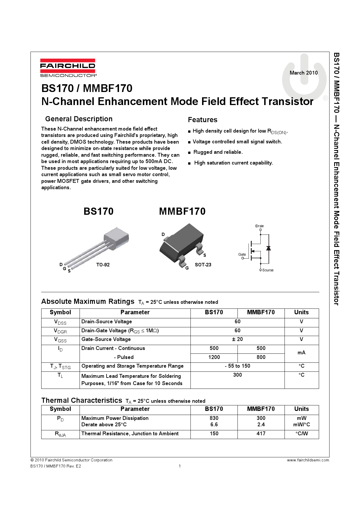 BS170_（onsemi(安森美)）BS170中文资料_价格_PDF手册-立创电子商城