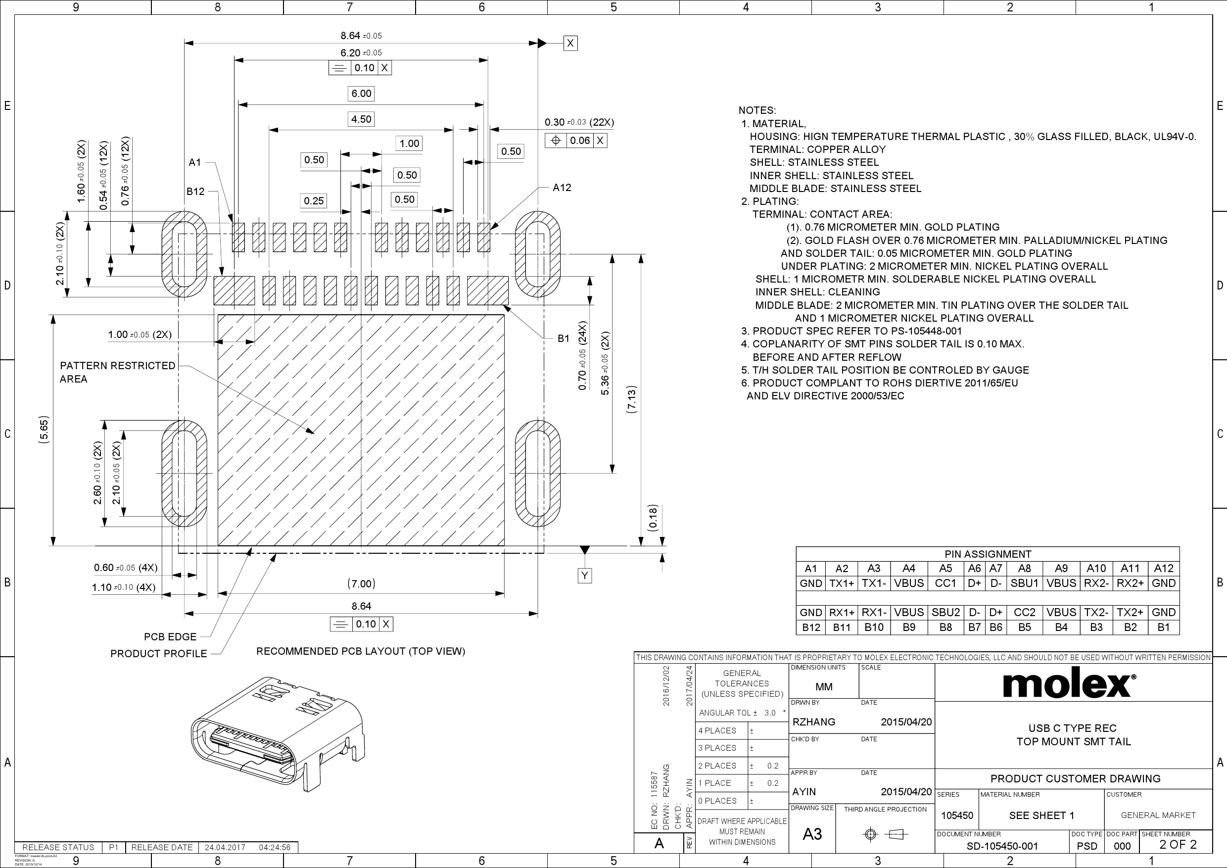 1054500101_（MOLEX）1054500101中文资料_价格_PDF手册-立创电子商城