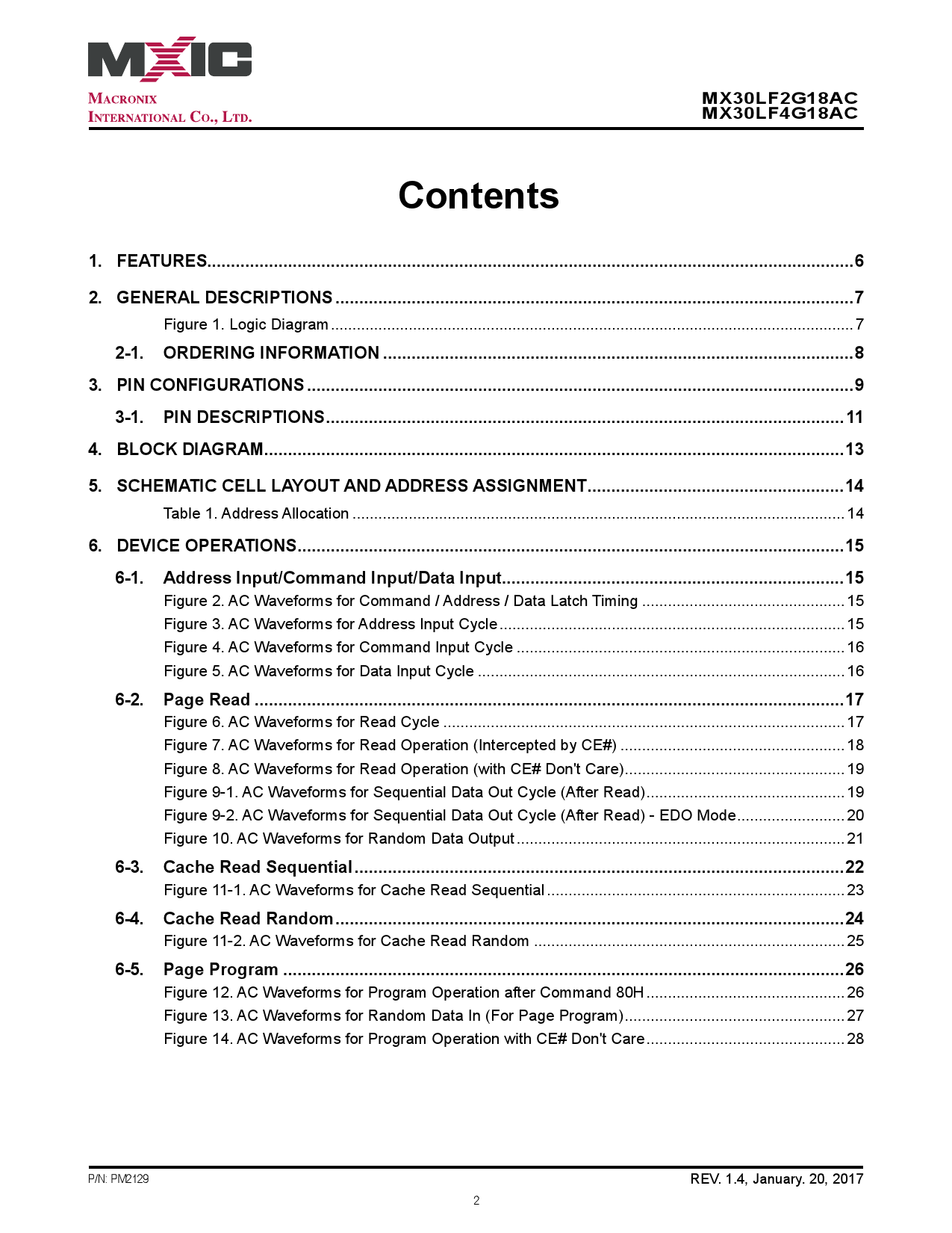 MX30LF2G18AC-XKI_（MXIC(旺宏电子)）MX30LF2G18AC-XKI中文资料_价格_PDF手册-立创电子商城