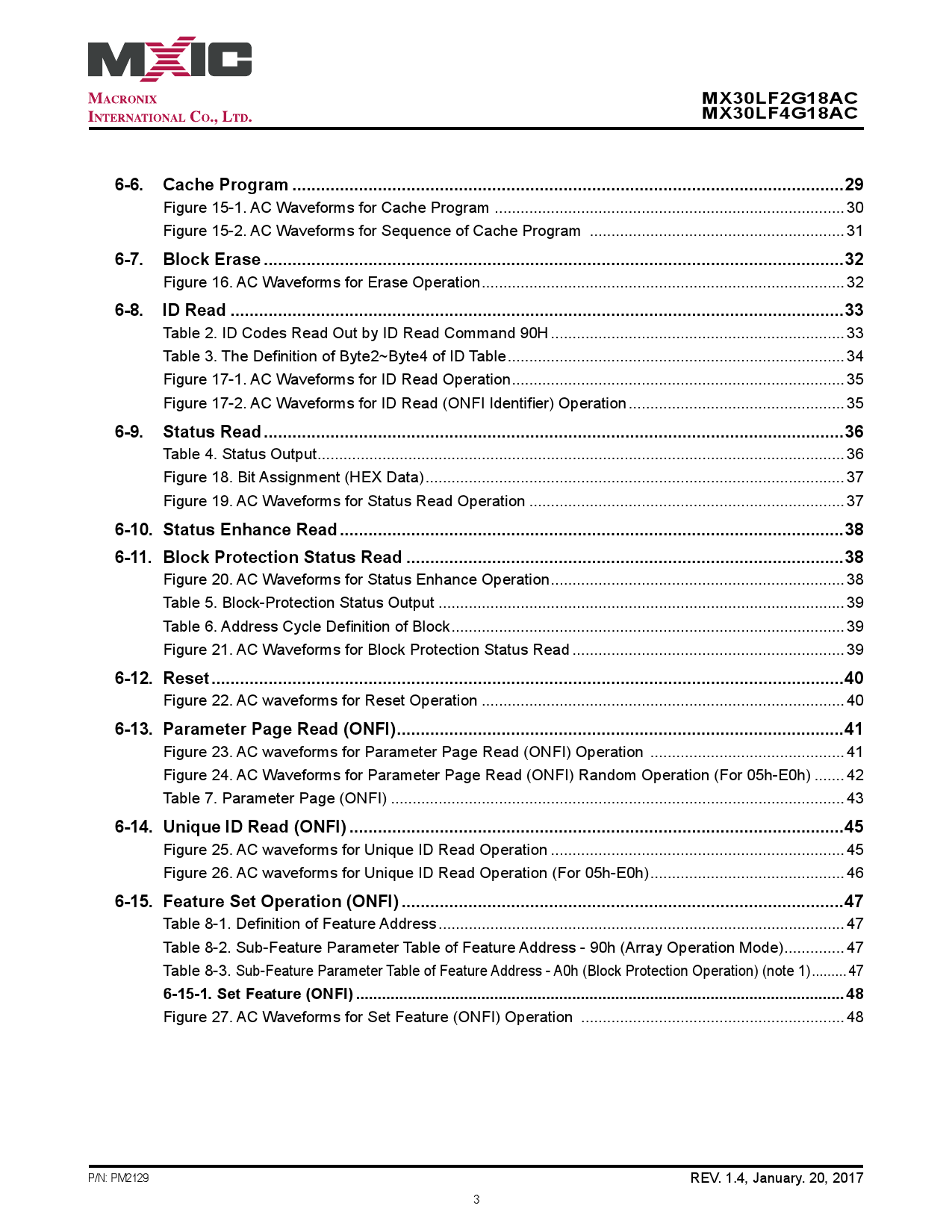 MX30LF2G18AC-XKI_（MXIC(旺宏电子)）MX30LF2G18AC-XKI中文资料_价格_PDF手册-立创电子商城