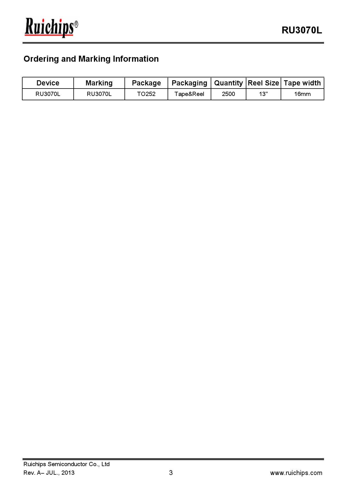 RU3070L_（Ruichips(锐骏半导体)）RU3070L中文资料_价格_PDF手册-立创电子商城