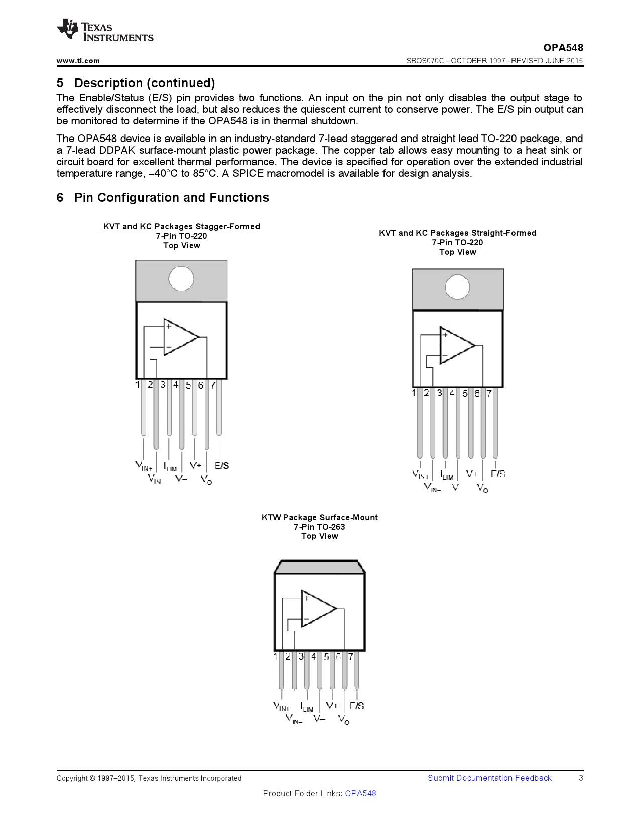 OPA548T_（TI(德州仪器)）OPA548T中文资料_价格_PDF手册-立创电子商城