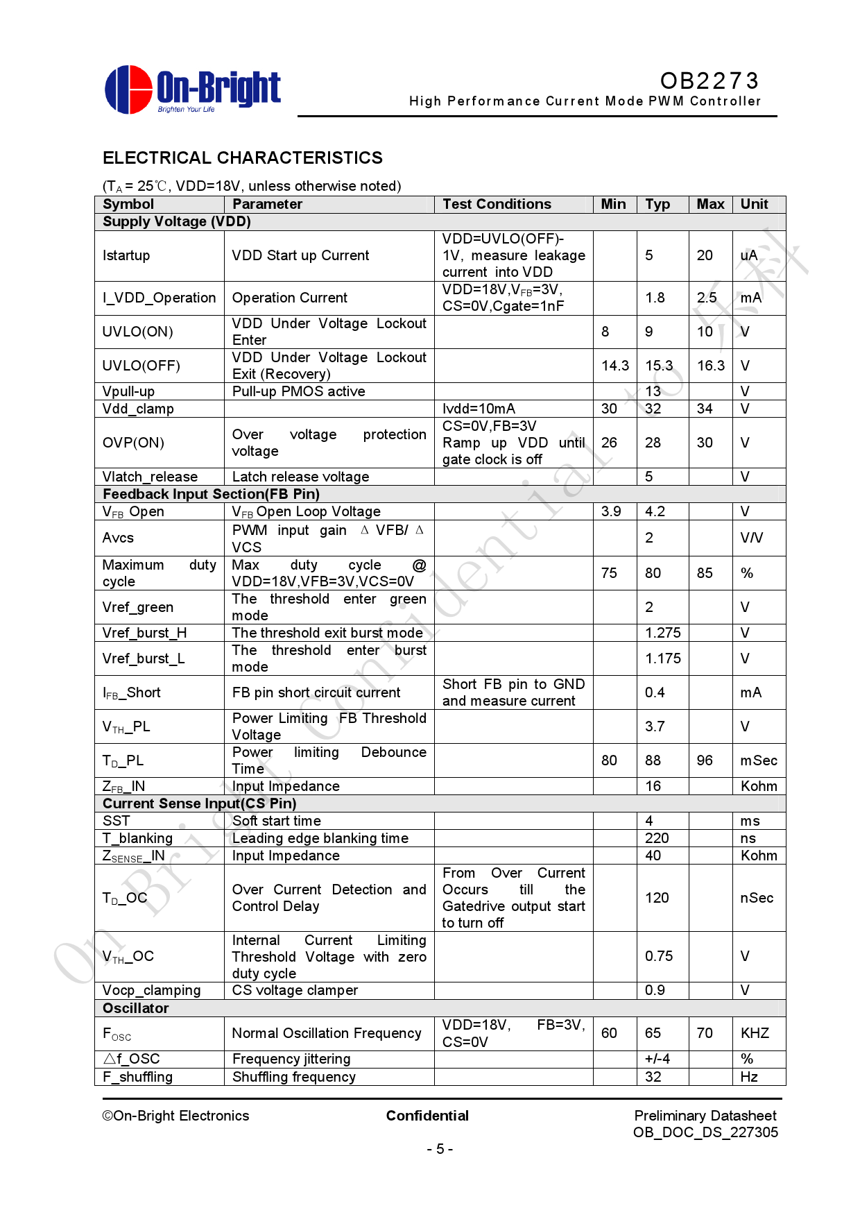 OB2273MP_（OB(昂宝)）OB2273MP中文资料_价格_PDF手册-立创电子商城