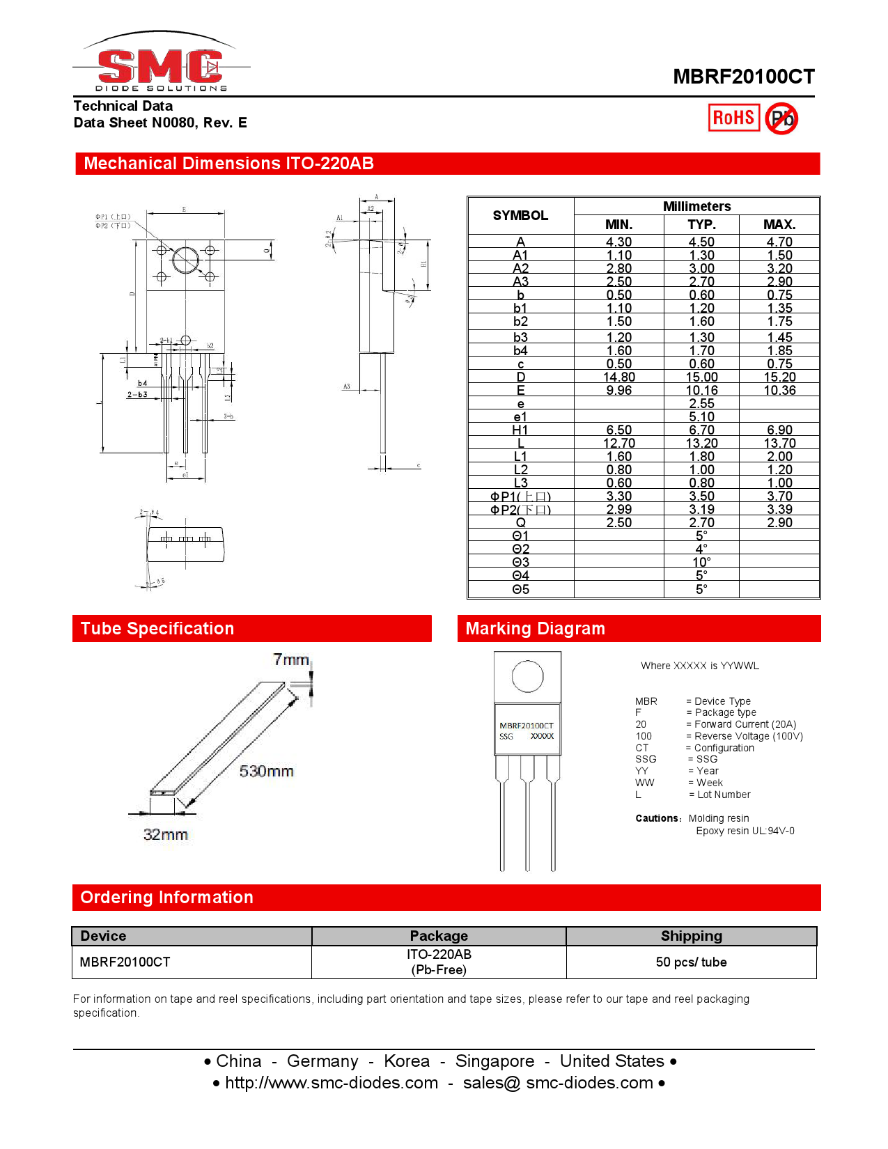 MBRF20100CT_（SMC(桑德斯)）MBRF20100CT中文资料_价格_PDF手册-立创电子商城