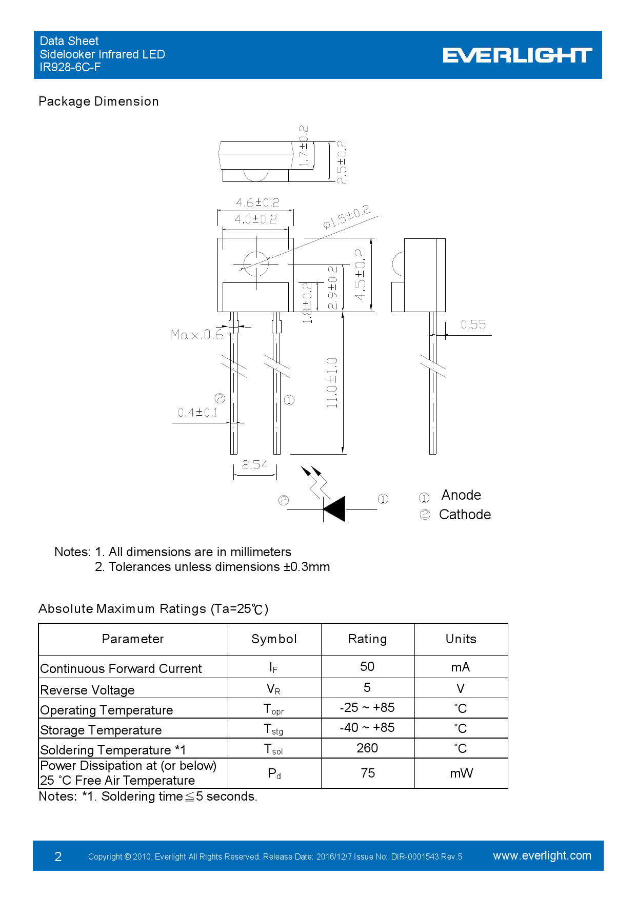IR928-6C-F_（EVERLIGHT(亿光)）IR928-6C-F中文资料_价格_PDF手册-立创电子商城