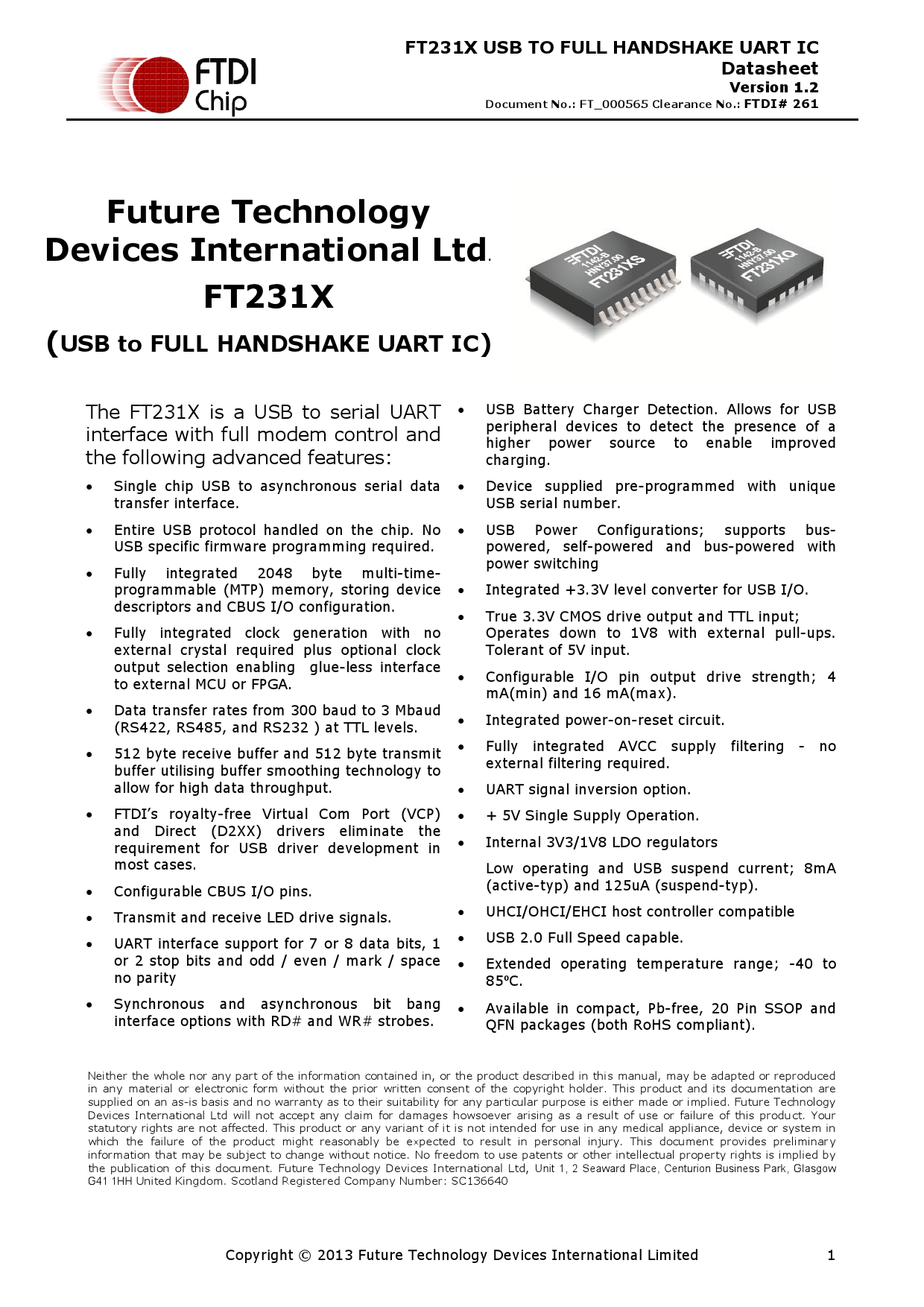 FT231XQ-T_（FTDI(飞特帝亚)）FT231XQ-T中文资料_价格_PDF手册-立创电子商城