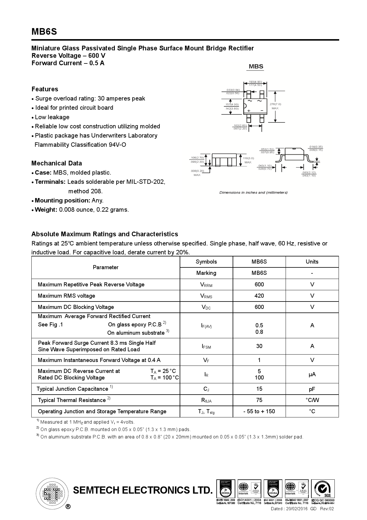 MB6S_（ST(先科)）MB6S中文资料_价格_PDF手册-立创电子商城