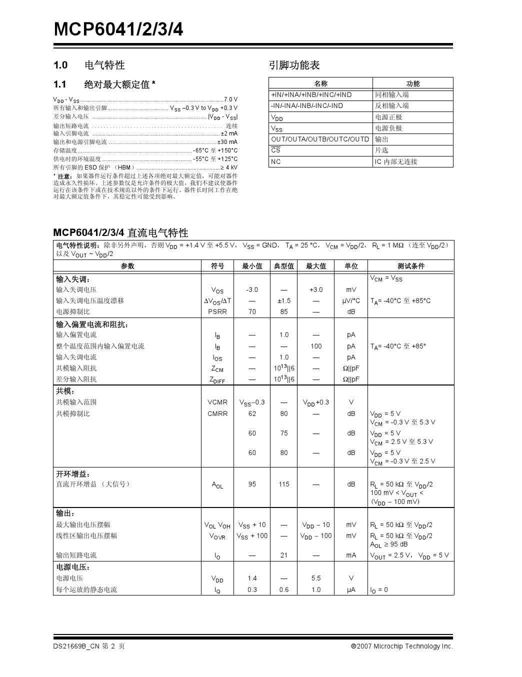 MCP6044-I/ST_（MICROCHIP(美国微芯)）MCP6044-I/ST中文资料_价格_PDF手册-立创电子商城