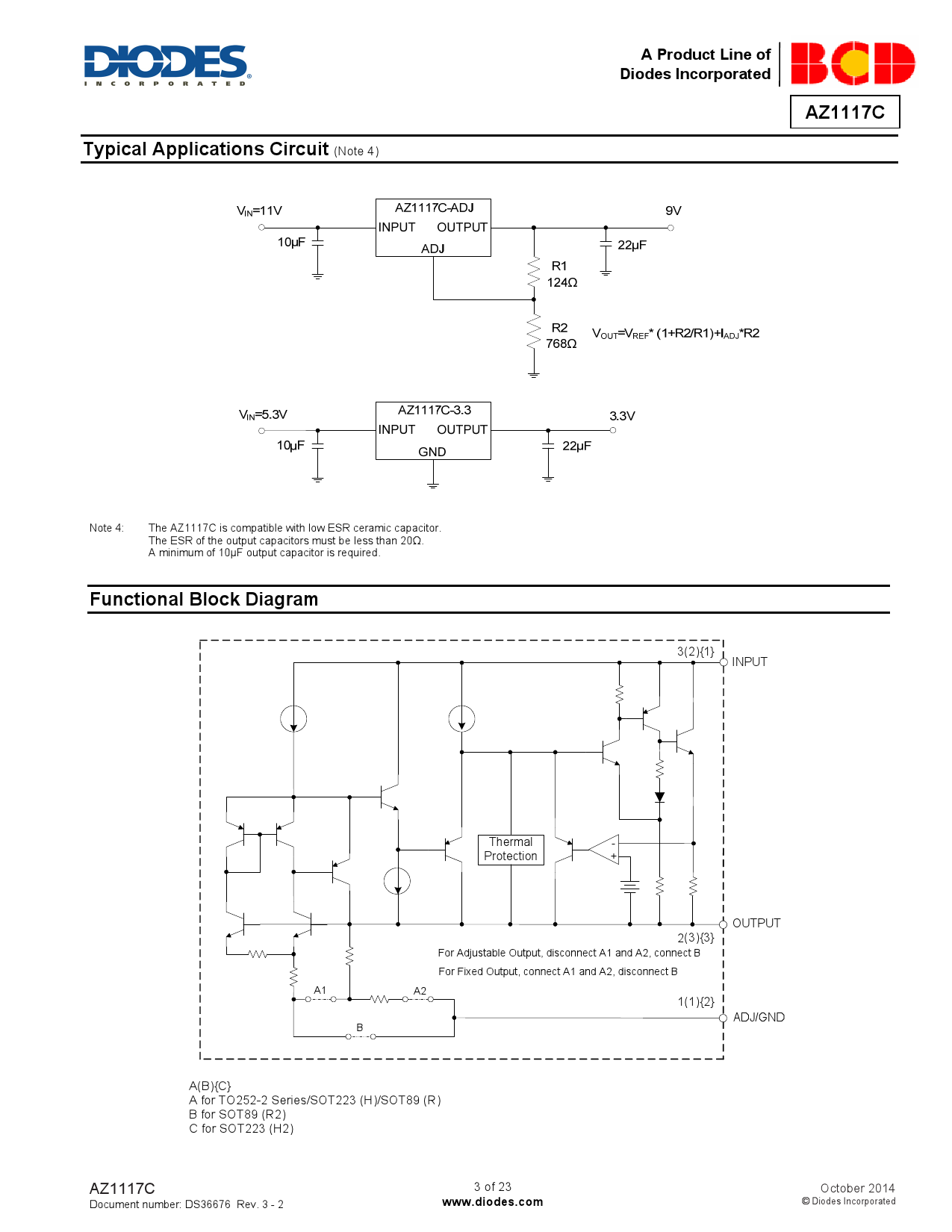 AZ1117CH-5.0TRG1_（DIODES(美台)）AZ1117CH-5.0TRG1中文资料_价格_PDF手册-立创电子商城