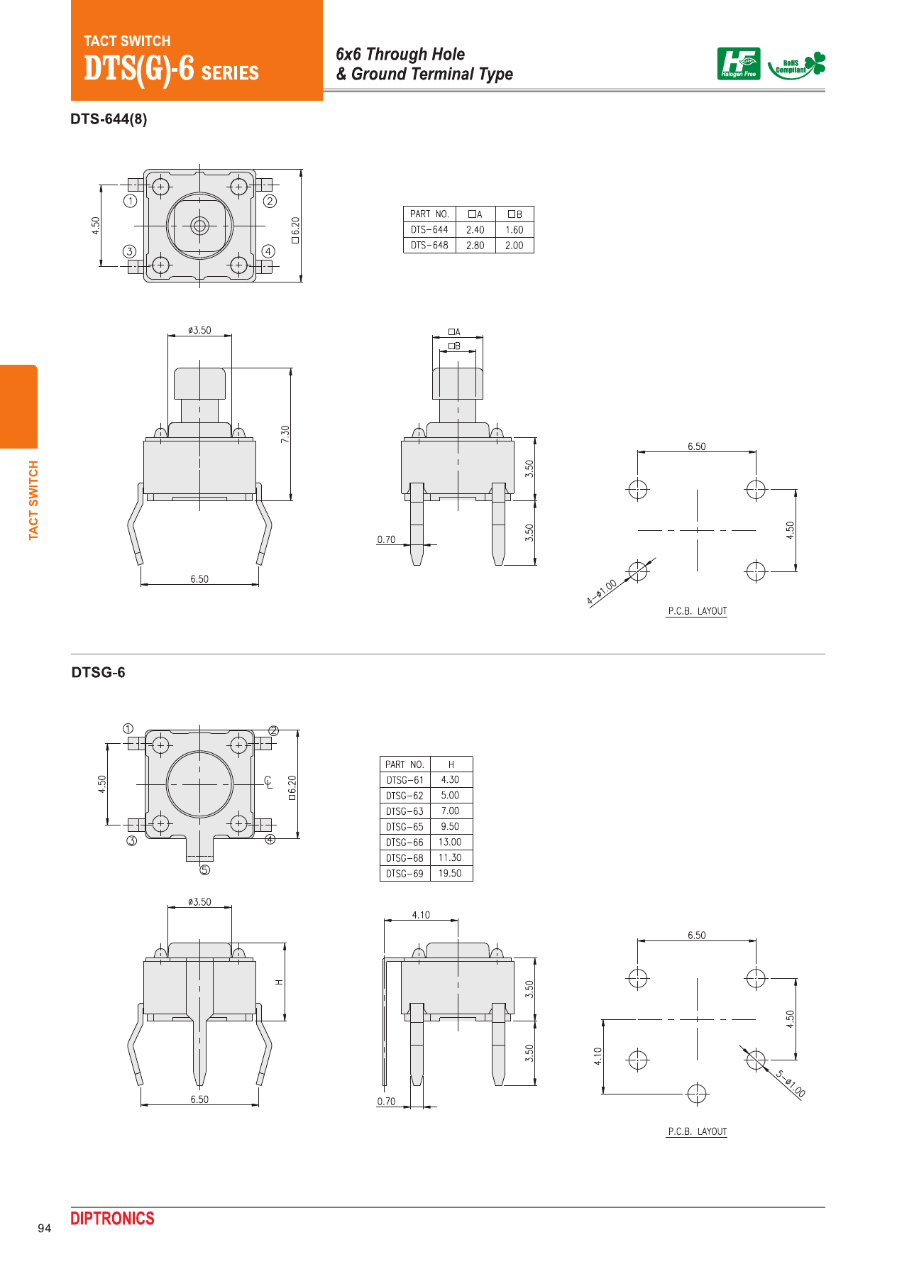 DTS-63K-V_（圜达）DTS-63K-V中文资料_价格_PDF手册-立创电子商城