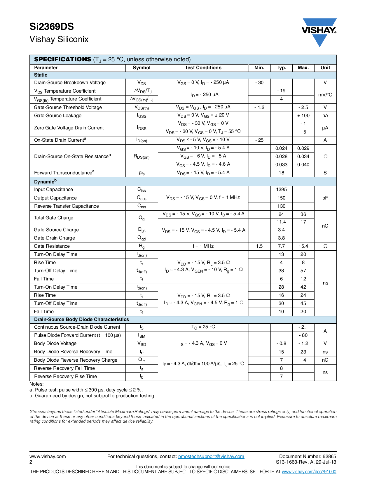 SI2369DS-T1-GE3_（VISHAY(威世)）SI2369DS-T1-GE3中文资料_价格_PDF手册-立创电子商城