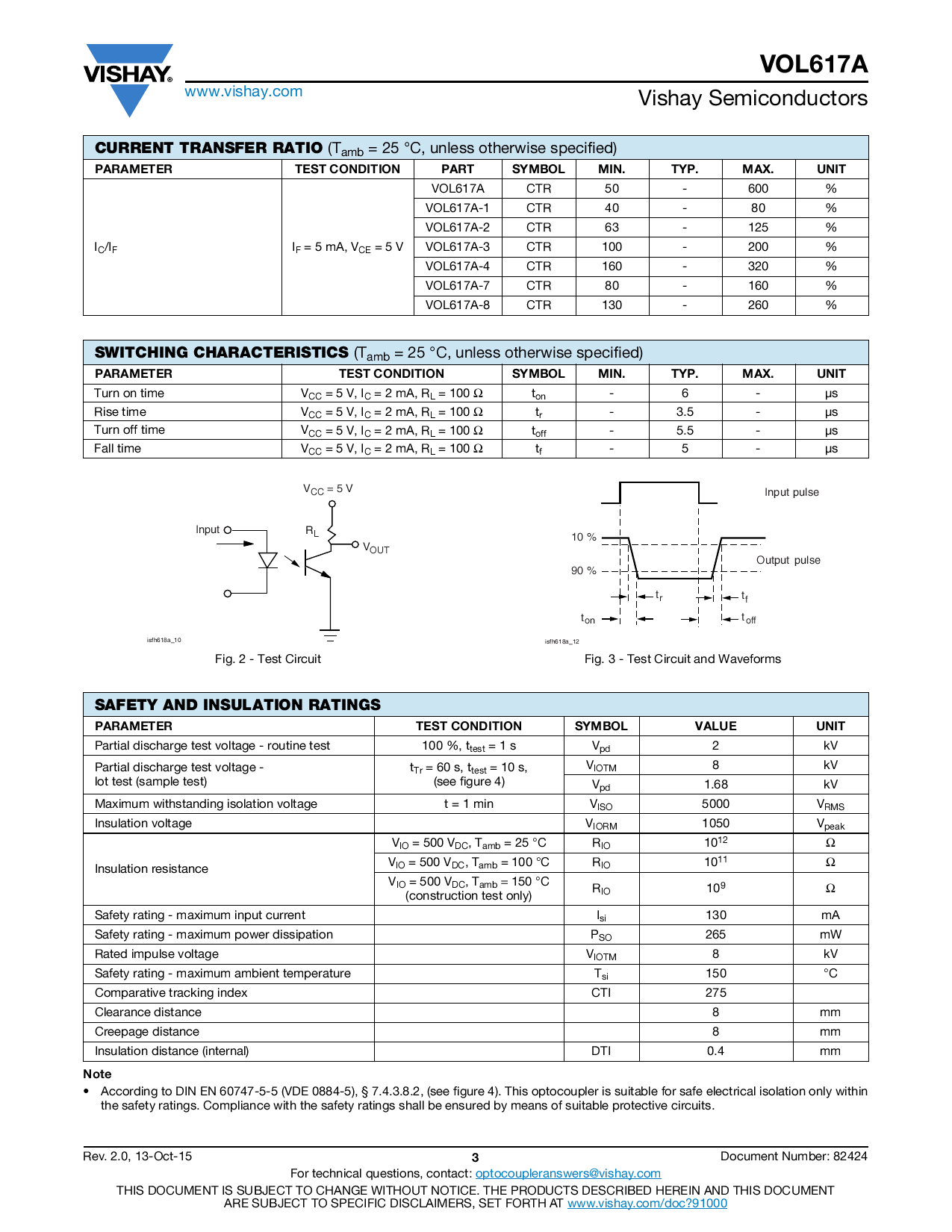 VOL617A-3X001T_（VISHAY(威世)）VOL617A-3X001T中文资料_价格_PDF手册-立创电子商城