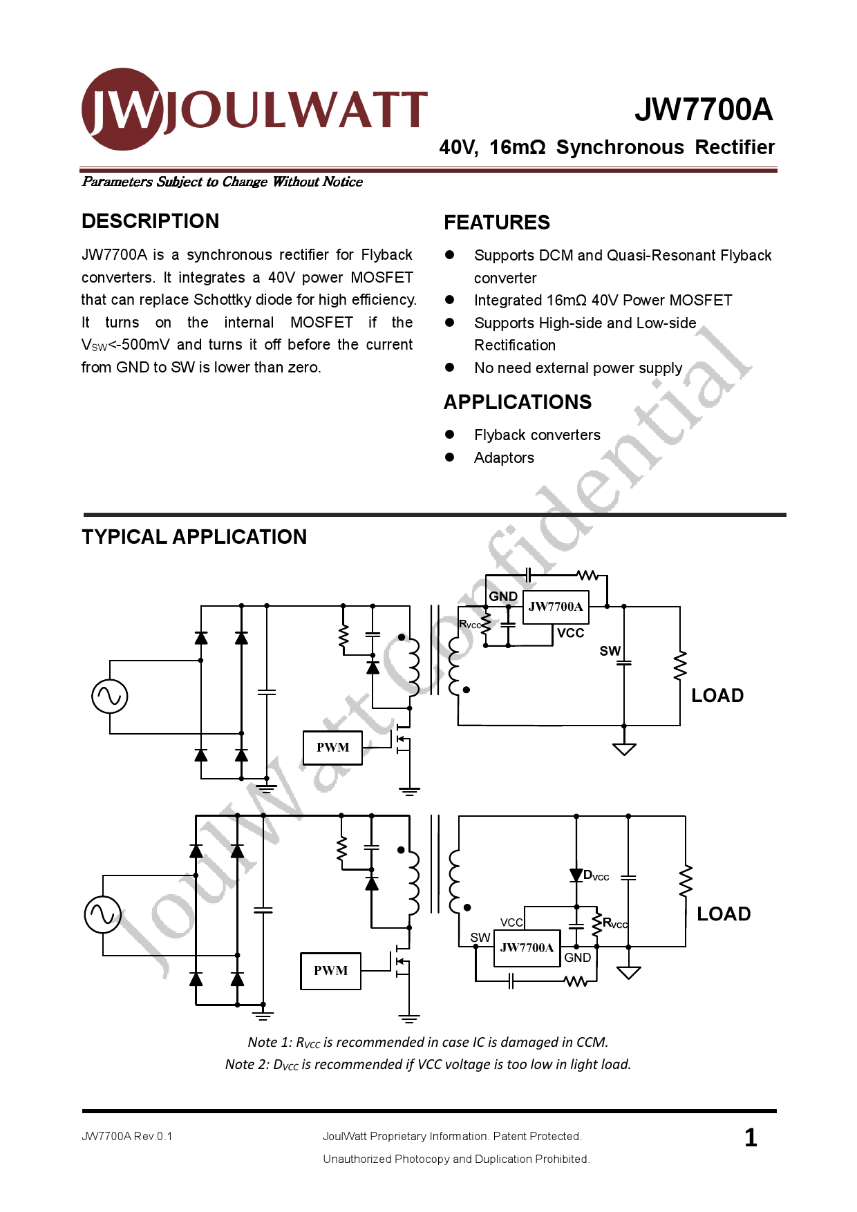 JW7700A_（Joulwatt(杰华特)）JW7700A中文资料_价格_PDF手册-立创电子商城