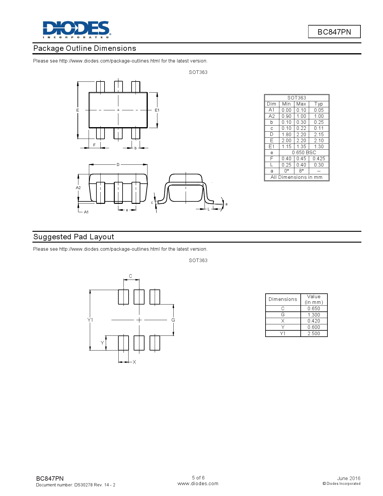BC847PN-7-F_（DIODES(美台)）BC847PN-7-F中文资料_价格_PDF手册-立创电子商城