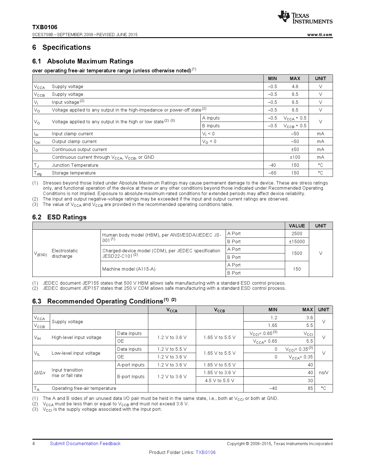 TXB0106PWR_（TI(德州仪器)）TXB0106PWR中文资料_价格_PDF手册-立创电子商城
