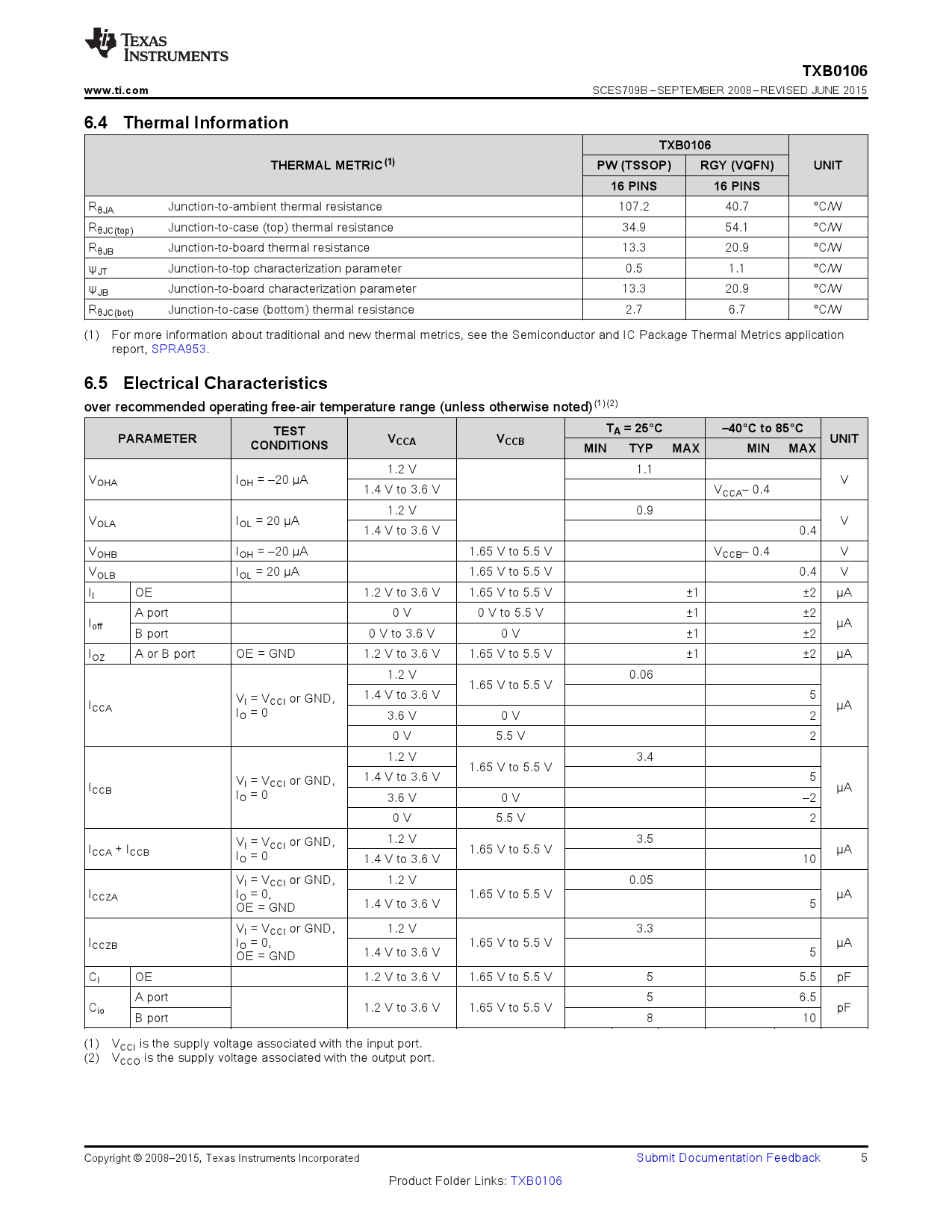 TXB0106PWR_（TI(德州仪器)）TXB0106PWR中文资料_价格_PDF手册-立创电子商城